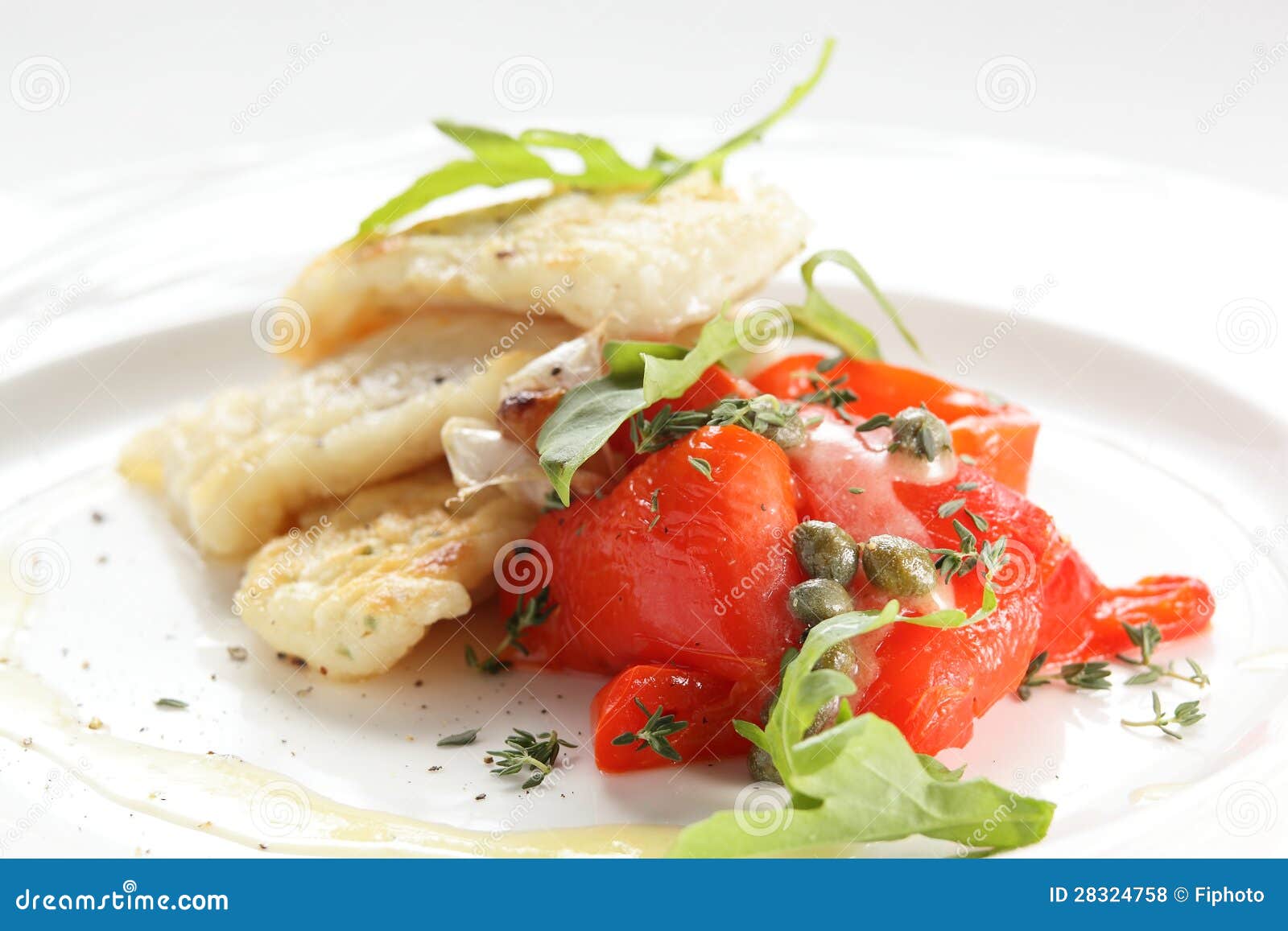 Fried peace of fish meat stock photo. Image of gourmet - 28324758