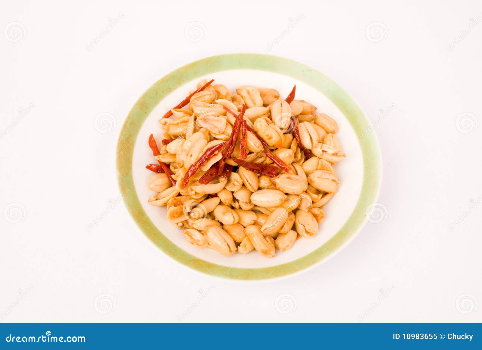 Fried peanut kernels stock image. Image of food, pepper - 10983655