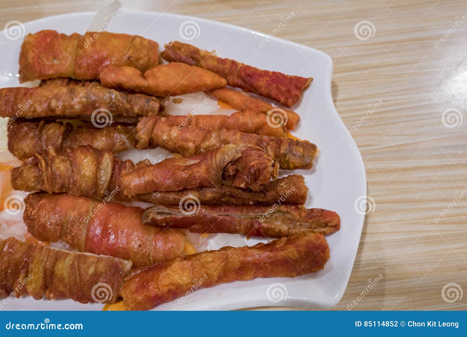 The fried pig intestine stock photo. Image of chinese - 85114852