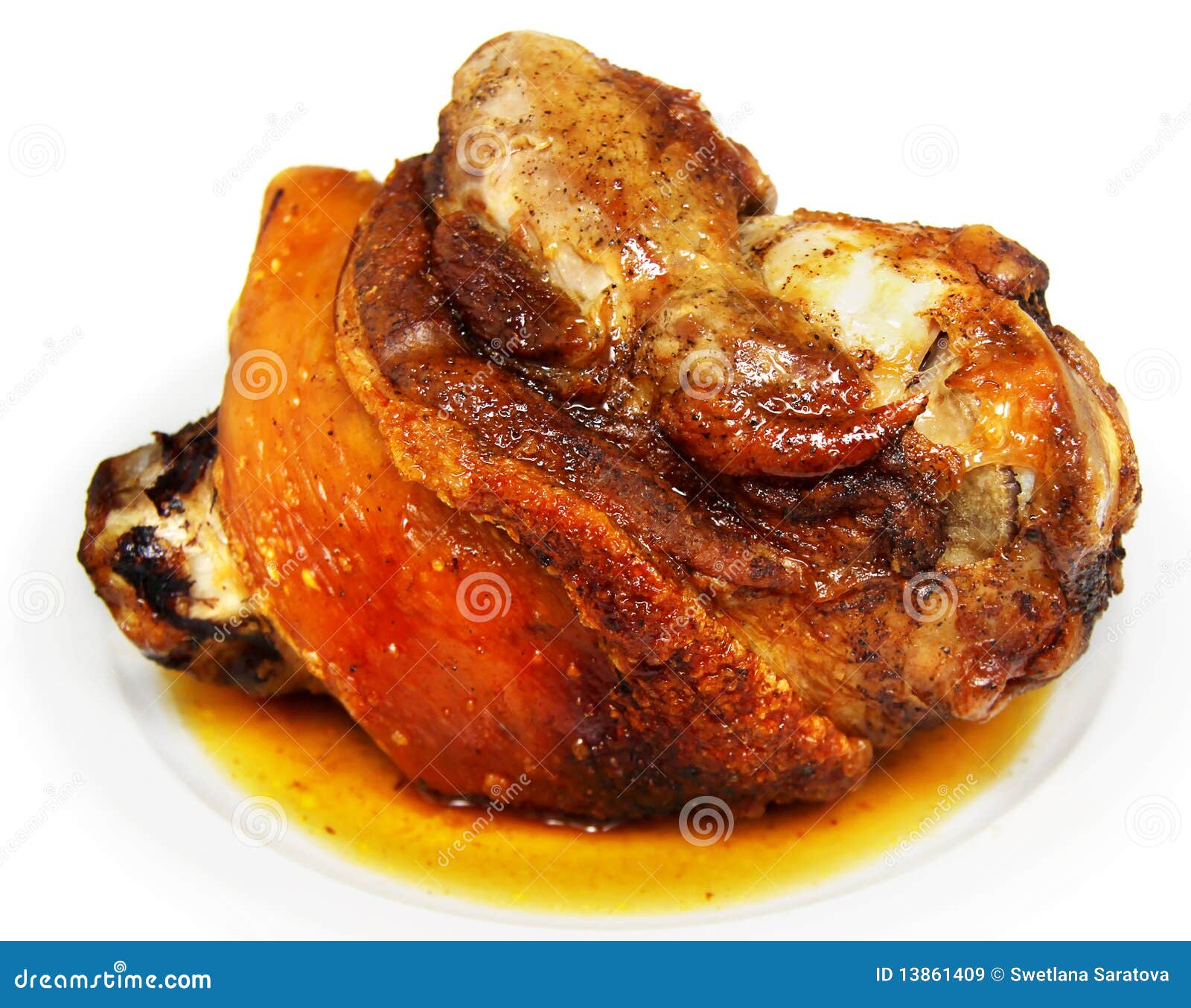Fried pork foot stock image. Image of joint, meat, roast - 13861409