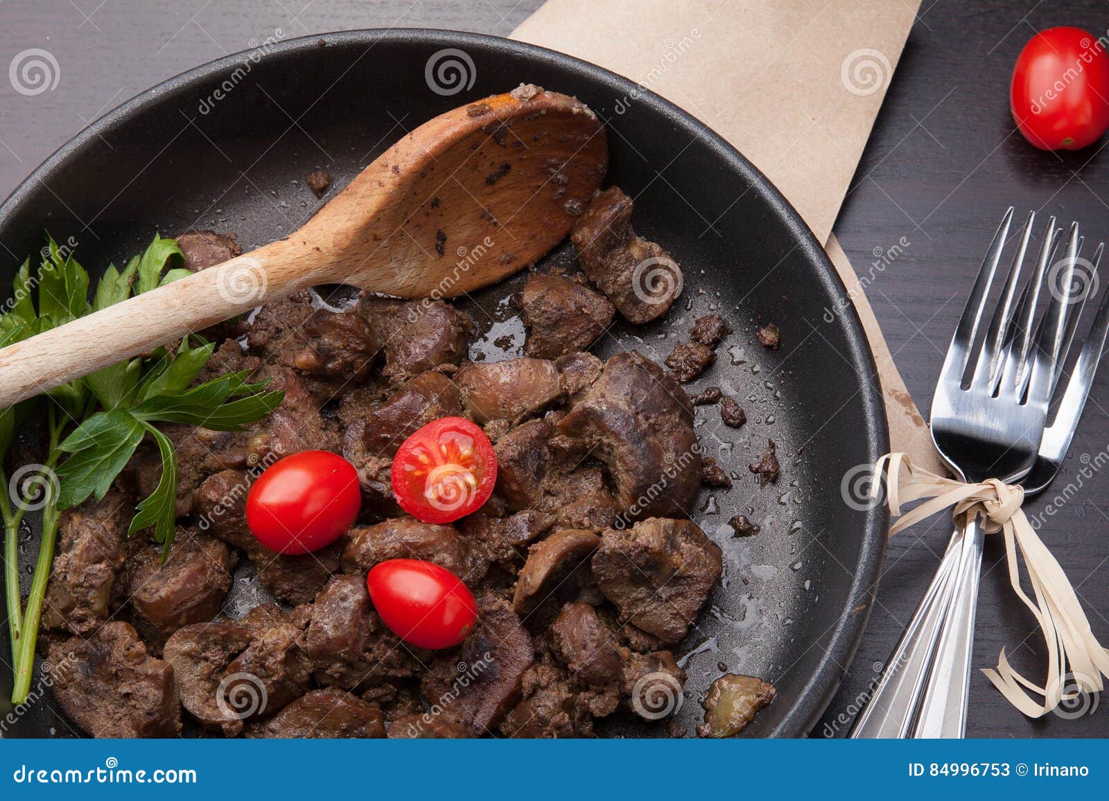Fried pork kidneys stock image. Image of food, gourmet - 84996753
