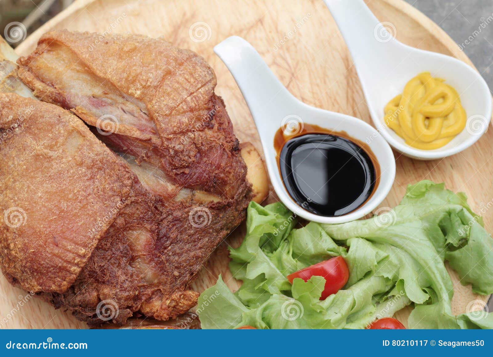 Fried Pork Knuckle is Traditional German Food. Stock Image - Image of ...