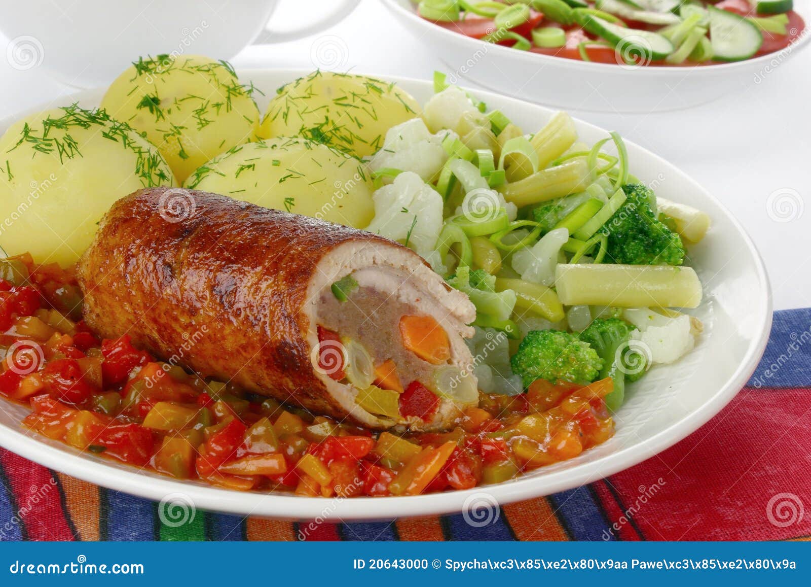 Fried pork meat stock photo. Image of meat, food, potatoes - 20643000