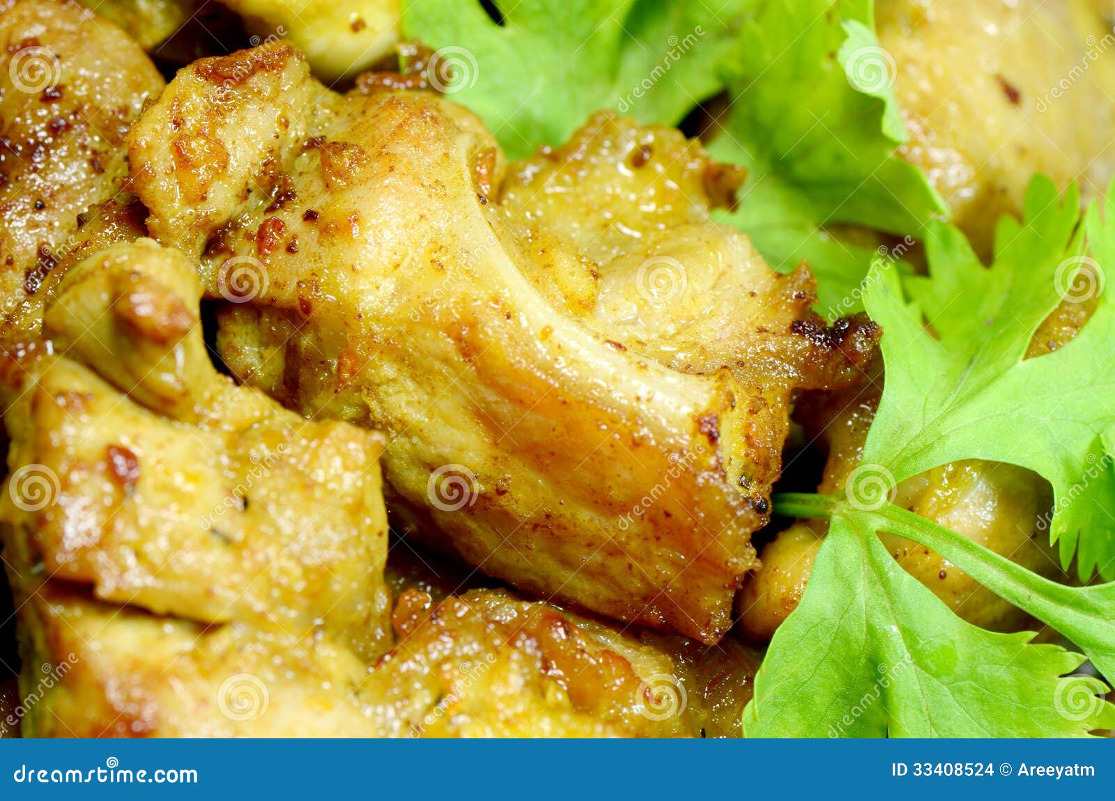 Fried Pork Ribs. foto de archivo. Imagen de chino, espumas - 33408524