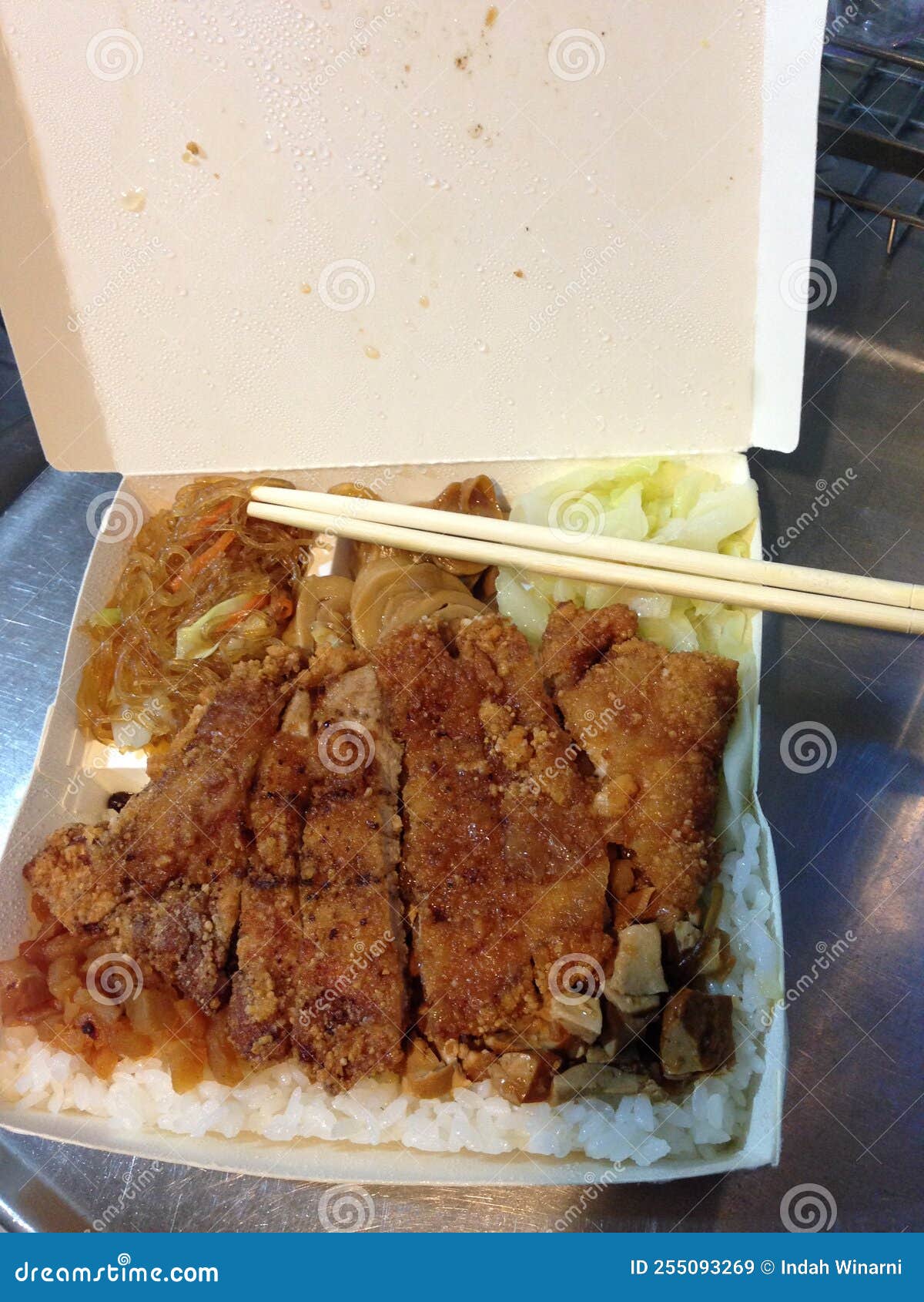 Taiwanese lunch box stock image. Image of pork, lunch - 255093269