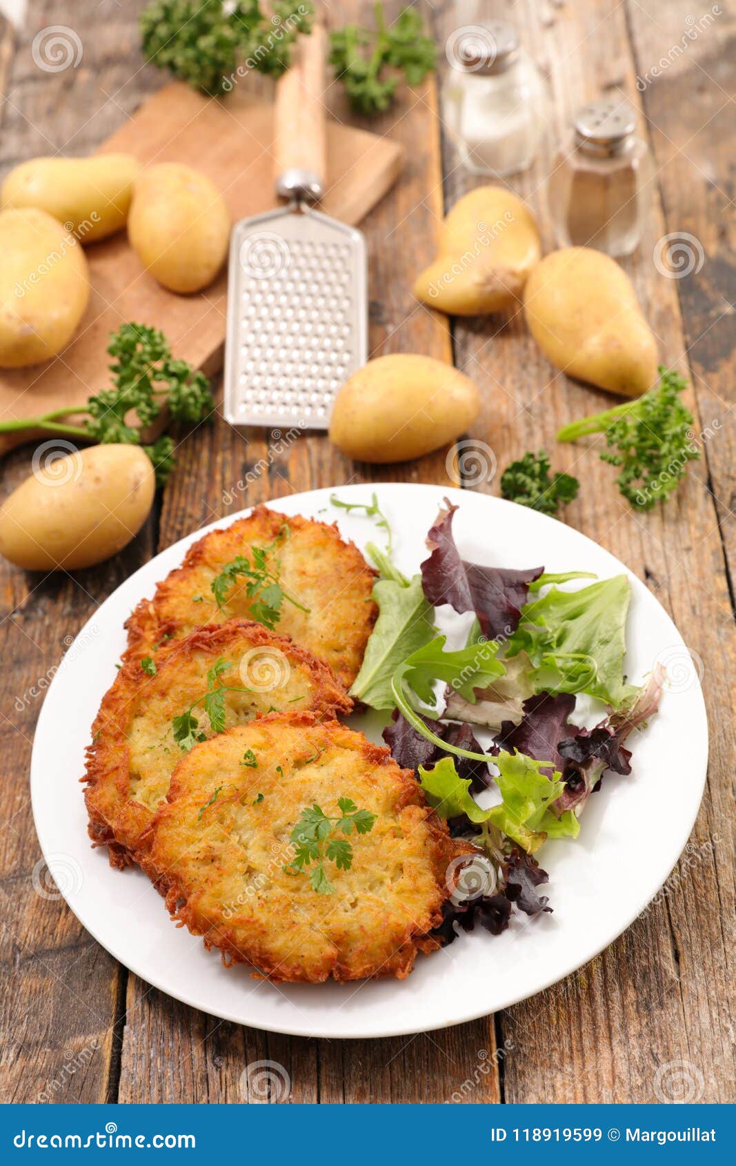 Fried potato galette stock image. Image of lunch, galette - 118919599