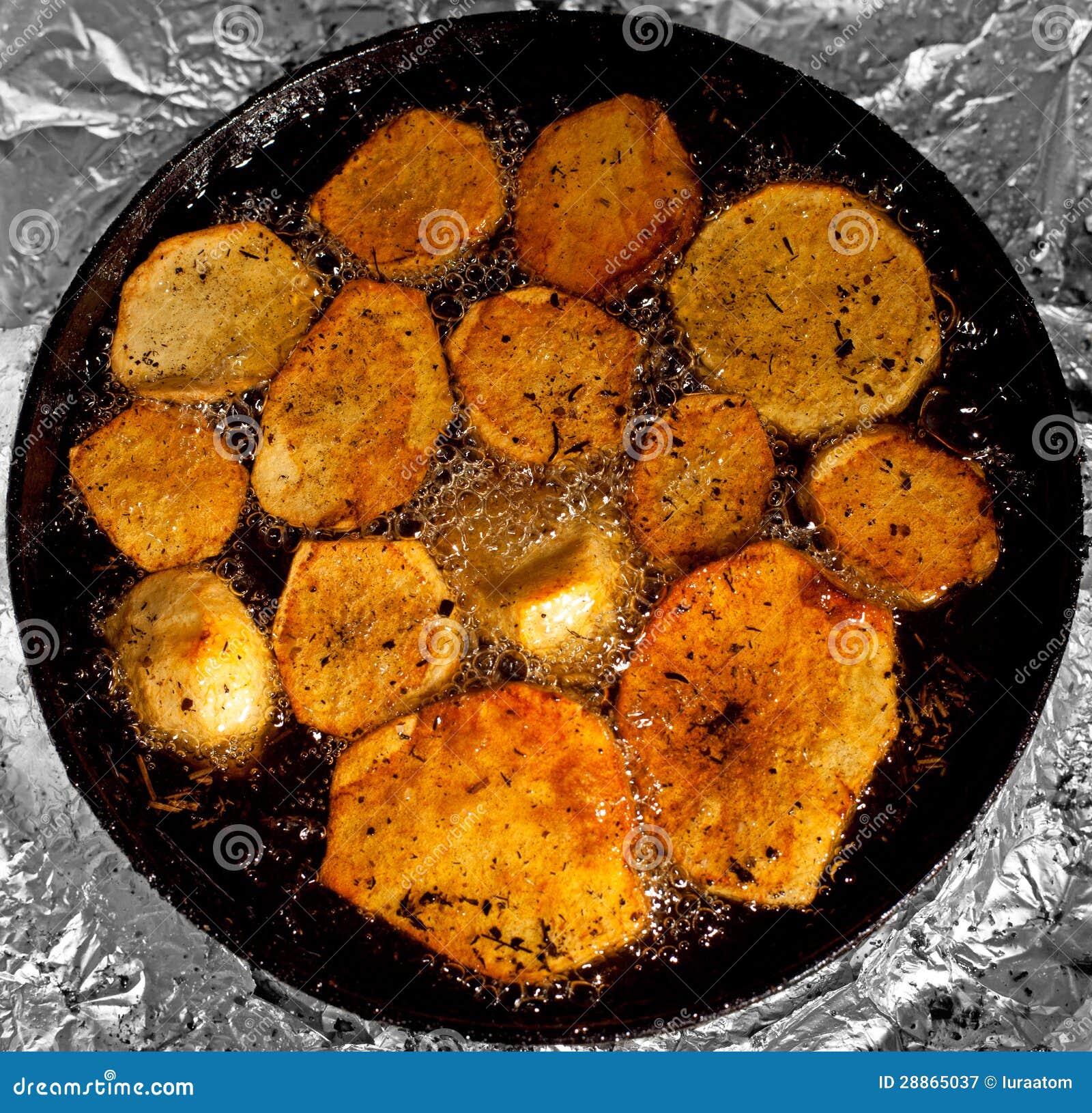 Fried potatoes stock image. Image of fried, yellow, vegetable - 28865037