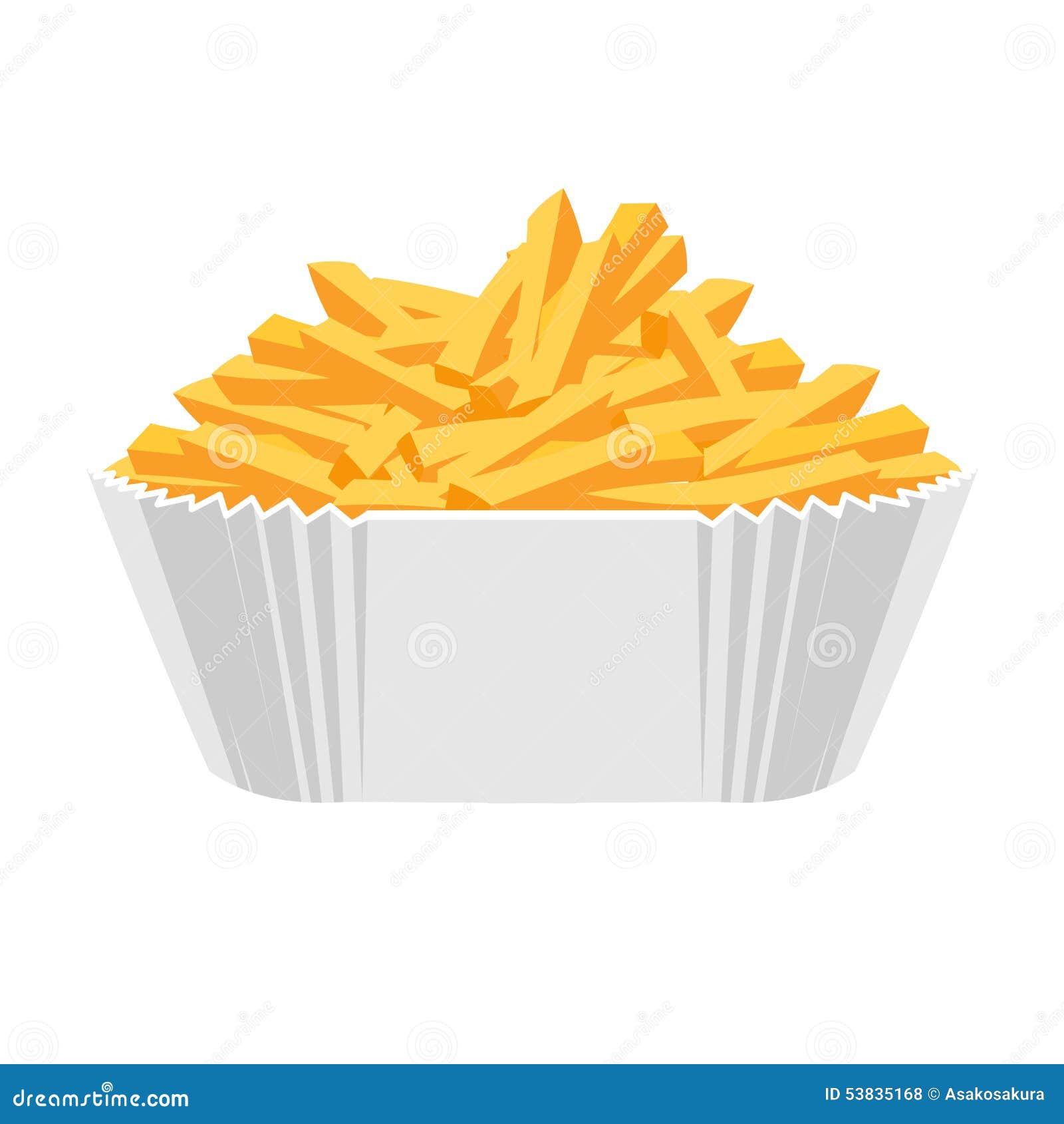Fried Potatoes Icon. Flat Design Stock Vector - Illustration of fatty, pack: 53835168