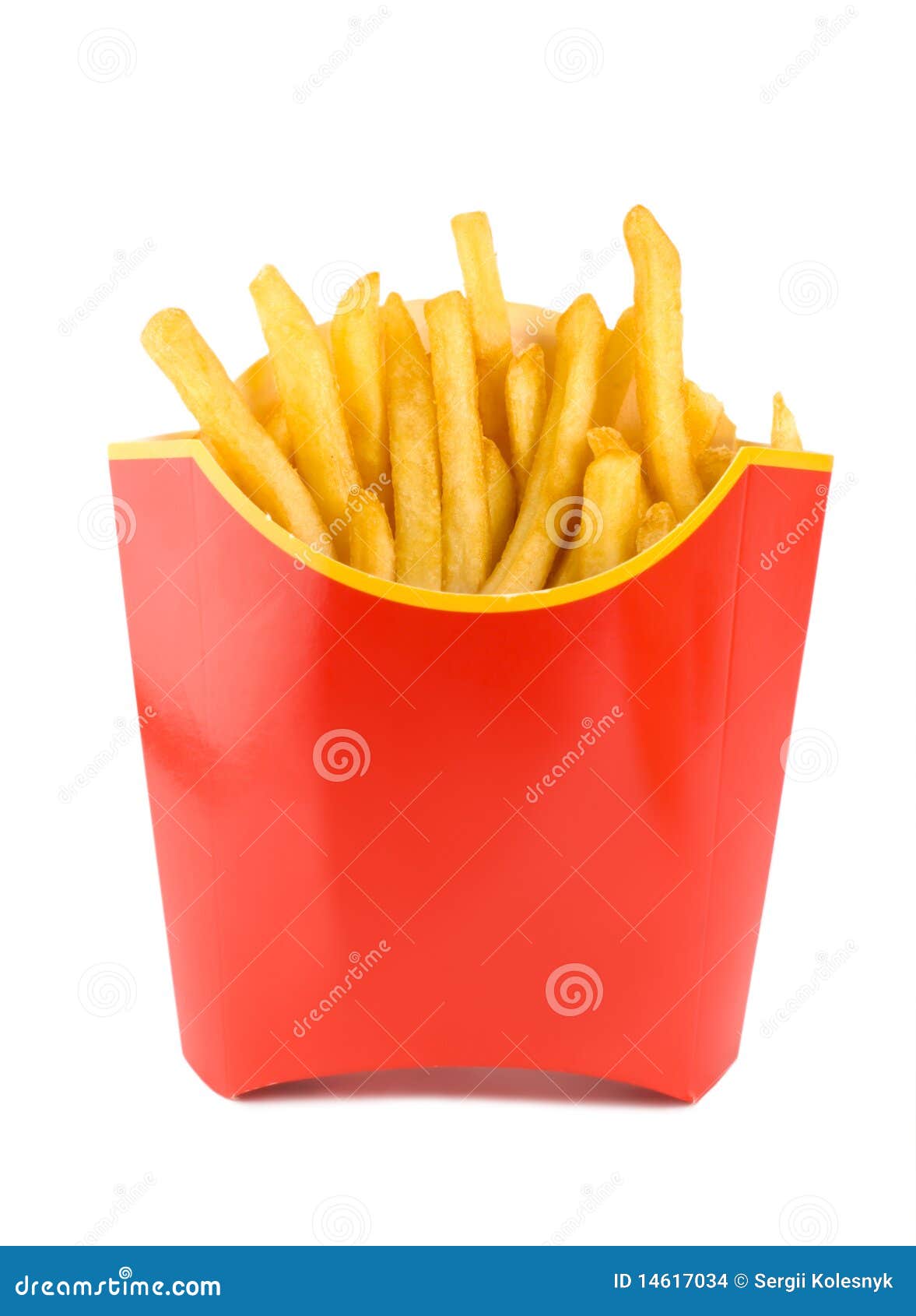 Fried Potatoes in a Red Box Stock Photo - Image of yellow, large: 14617034