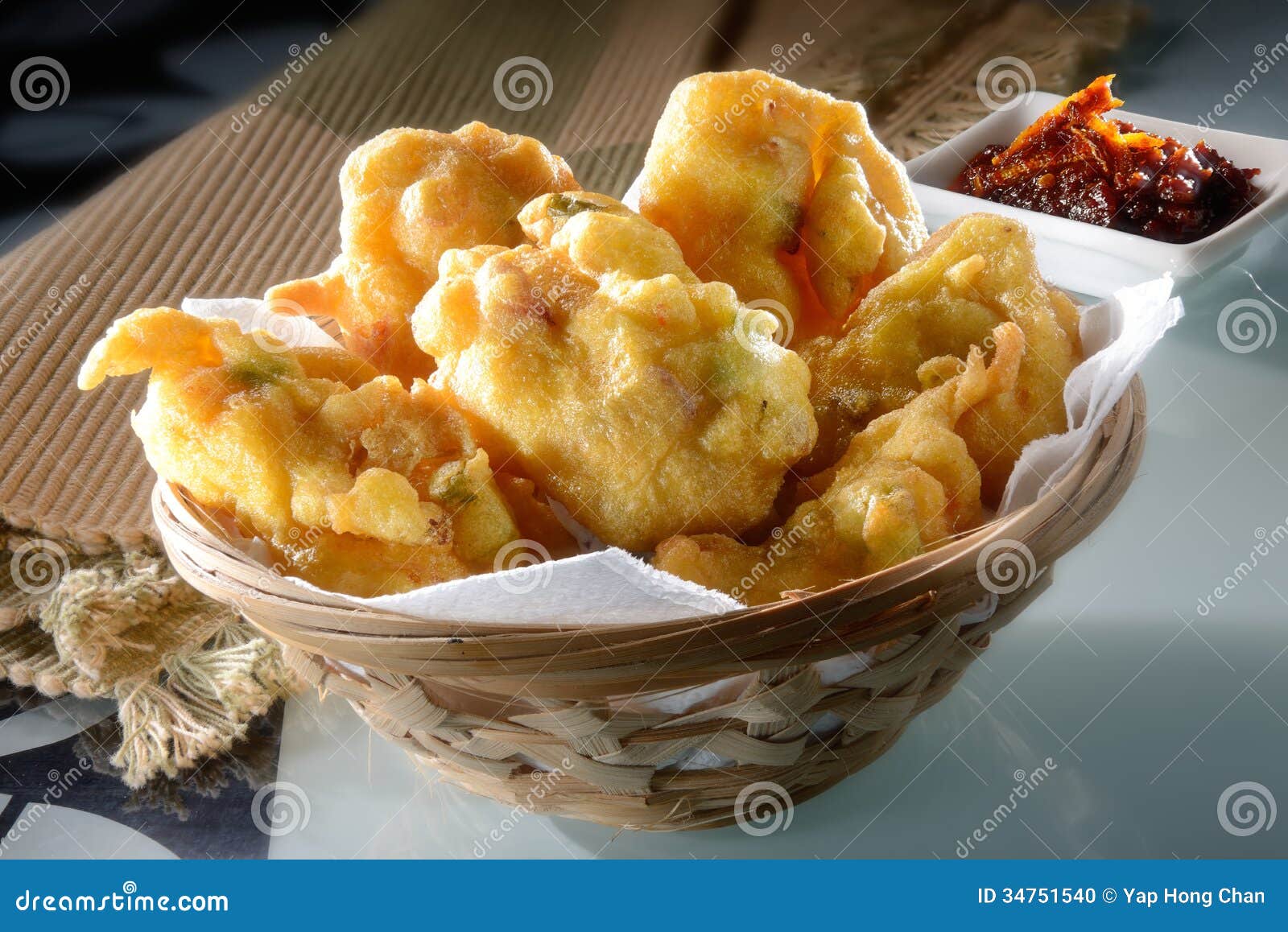 Fried Prawn Puff stock photo. Image of seafood, food - 34751540