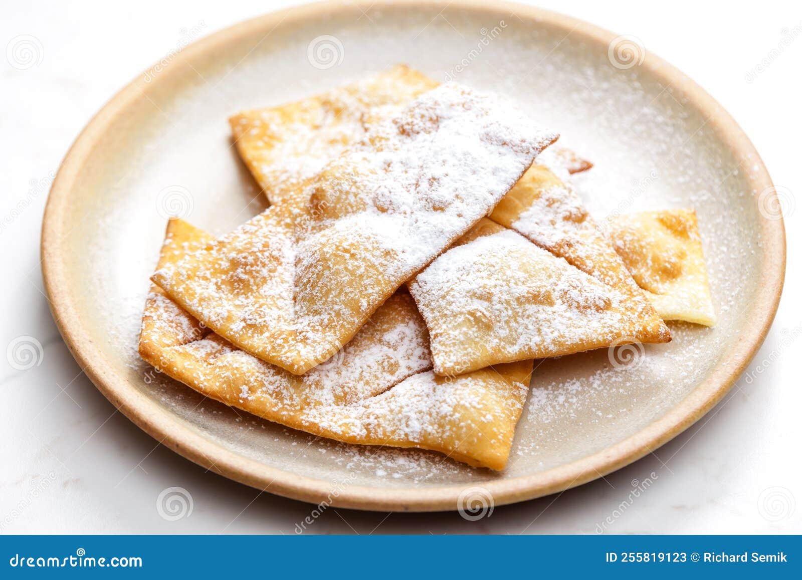 Fried Puff Pastry with Sugar Stock Image - Image of sweet, crostoli ...