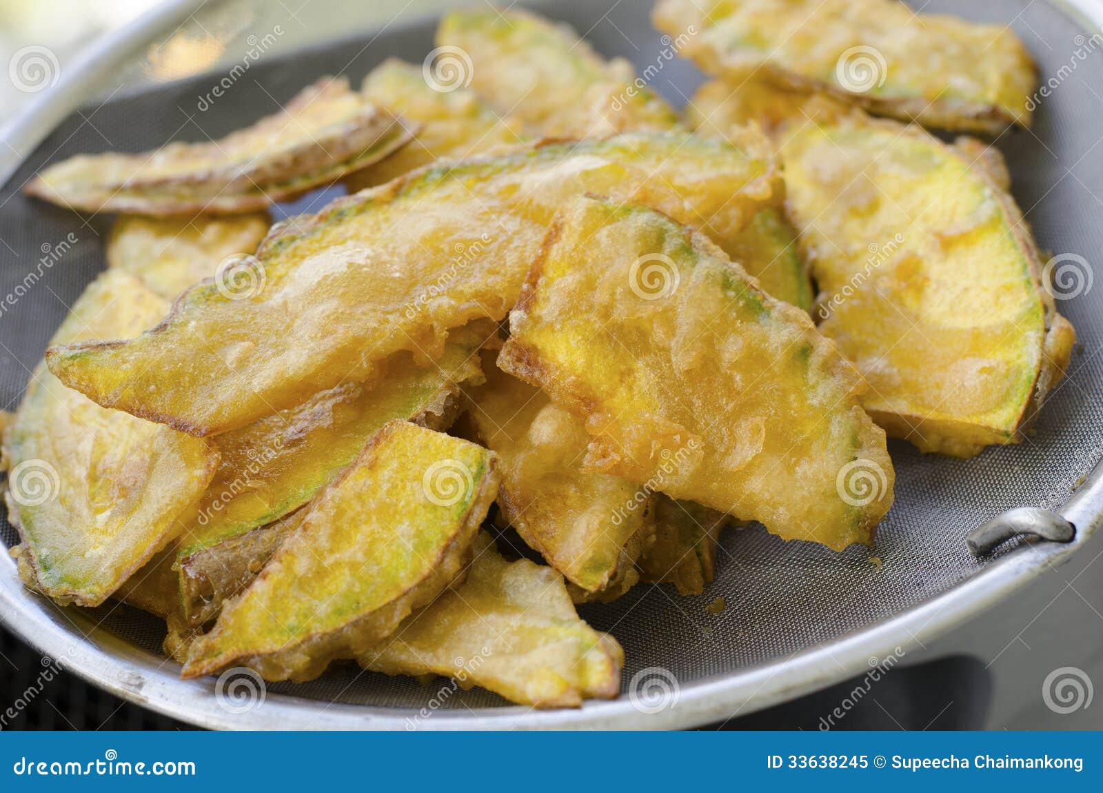 Fried pumpkin. stock image. Image of thailand, culture - 33638245
