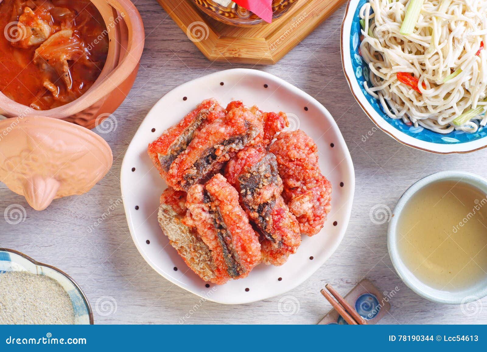 Fried red yeast eel stock photo. Image of spice, taiwan - 78190344
