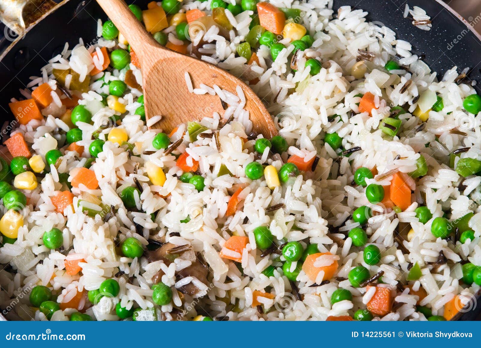 Fried rice stock image. Image of food, garnish, spices - 14225561