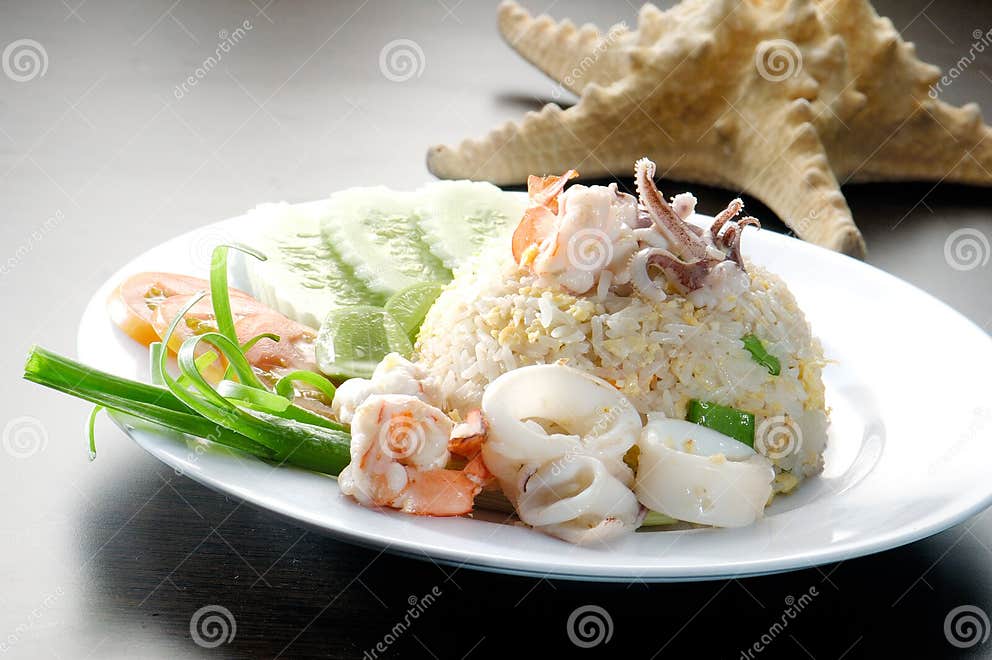 Fried rice. stock image. Image of food, prawns, vegetables - 24288385