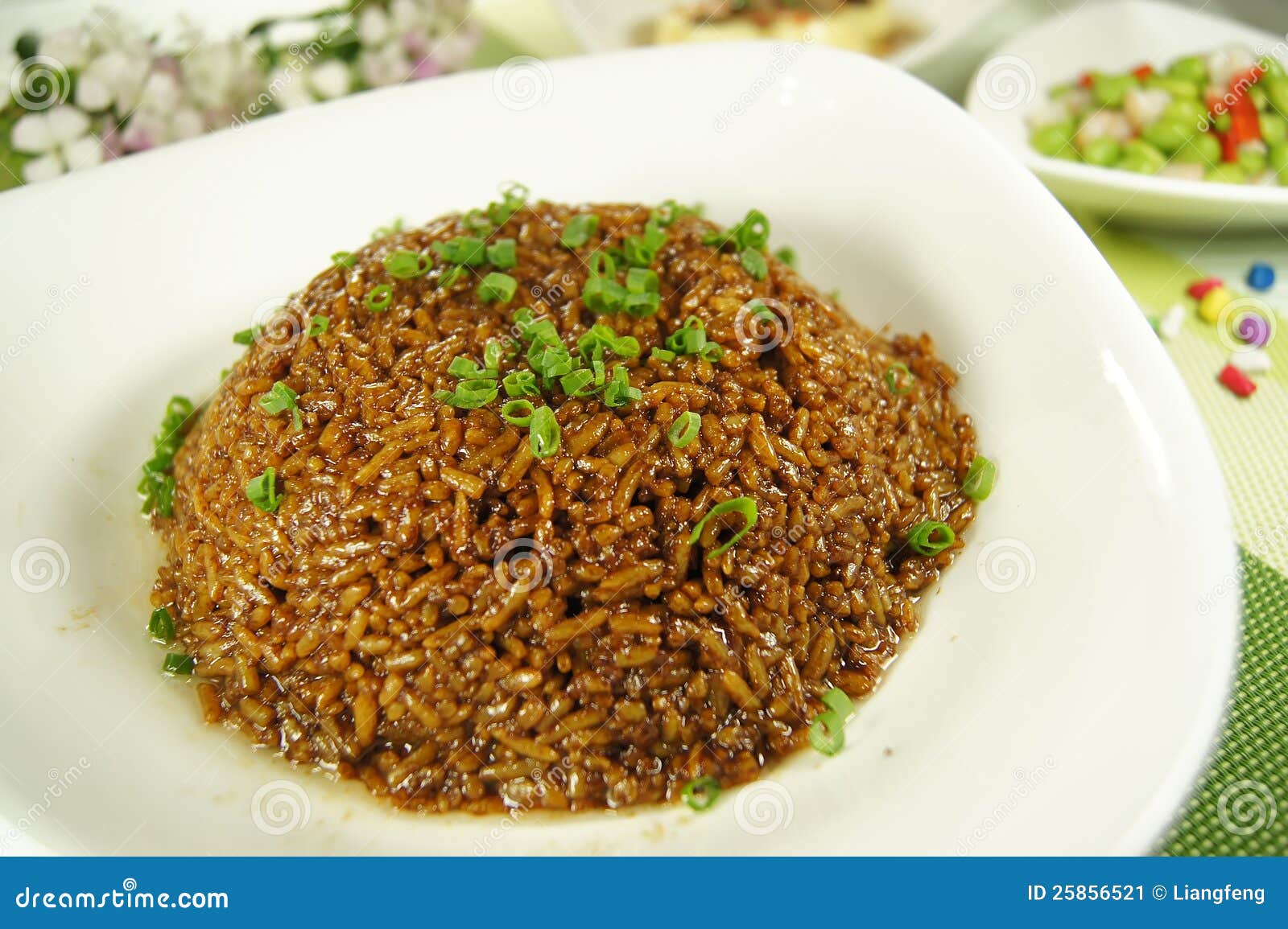 Fried Rice stock image. Image of spice, lunch, chives - 25856521
