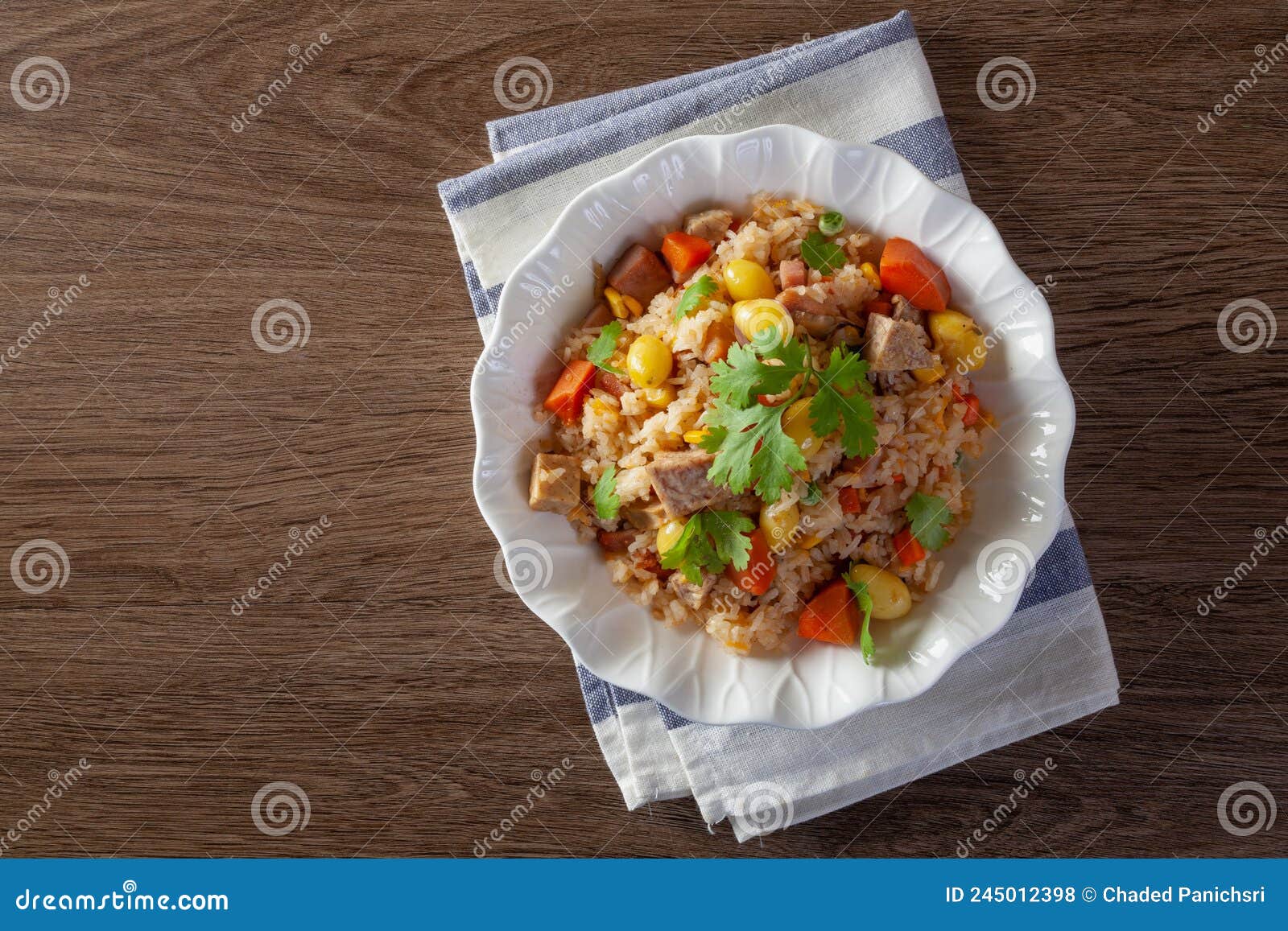 Fried Rice with Beans and Healthy Food Stock Photo - Image of cuisine ...