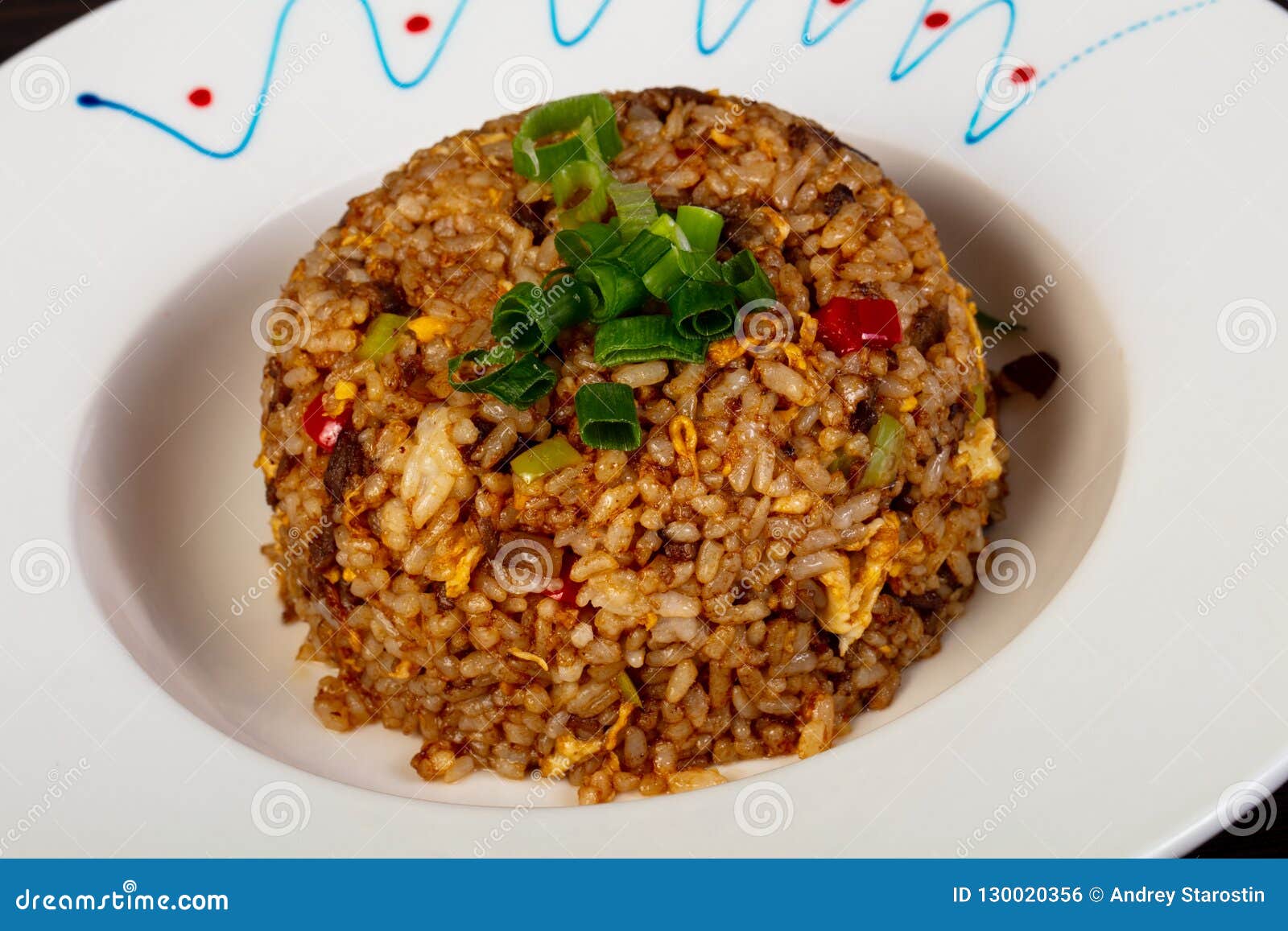Fried rice with beef stock photo. Image of spicy, cuisine - 130020356