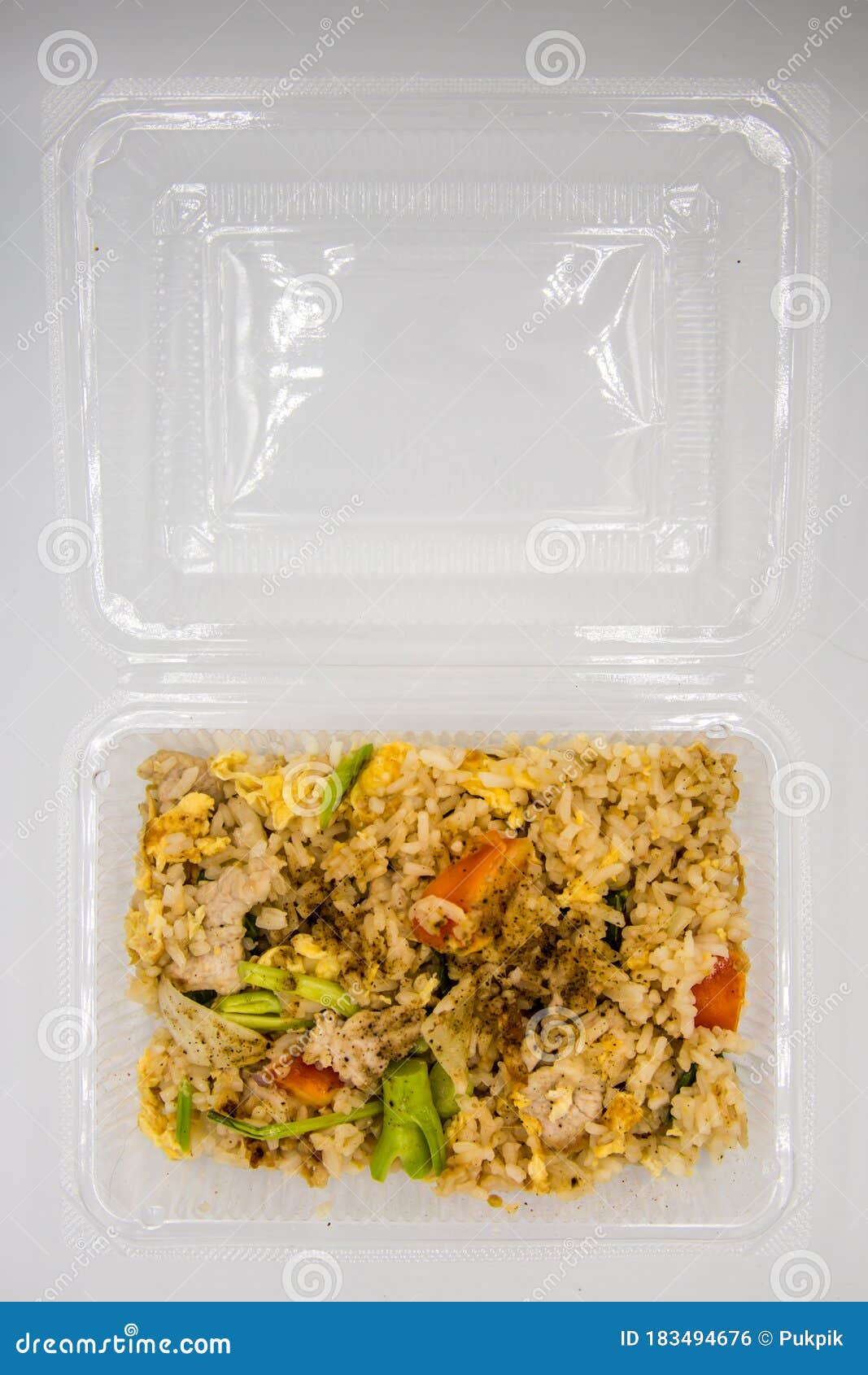 The fried rice. stock photo. Image of fried, indoor - 183494676