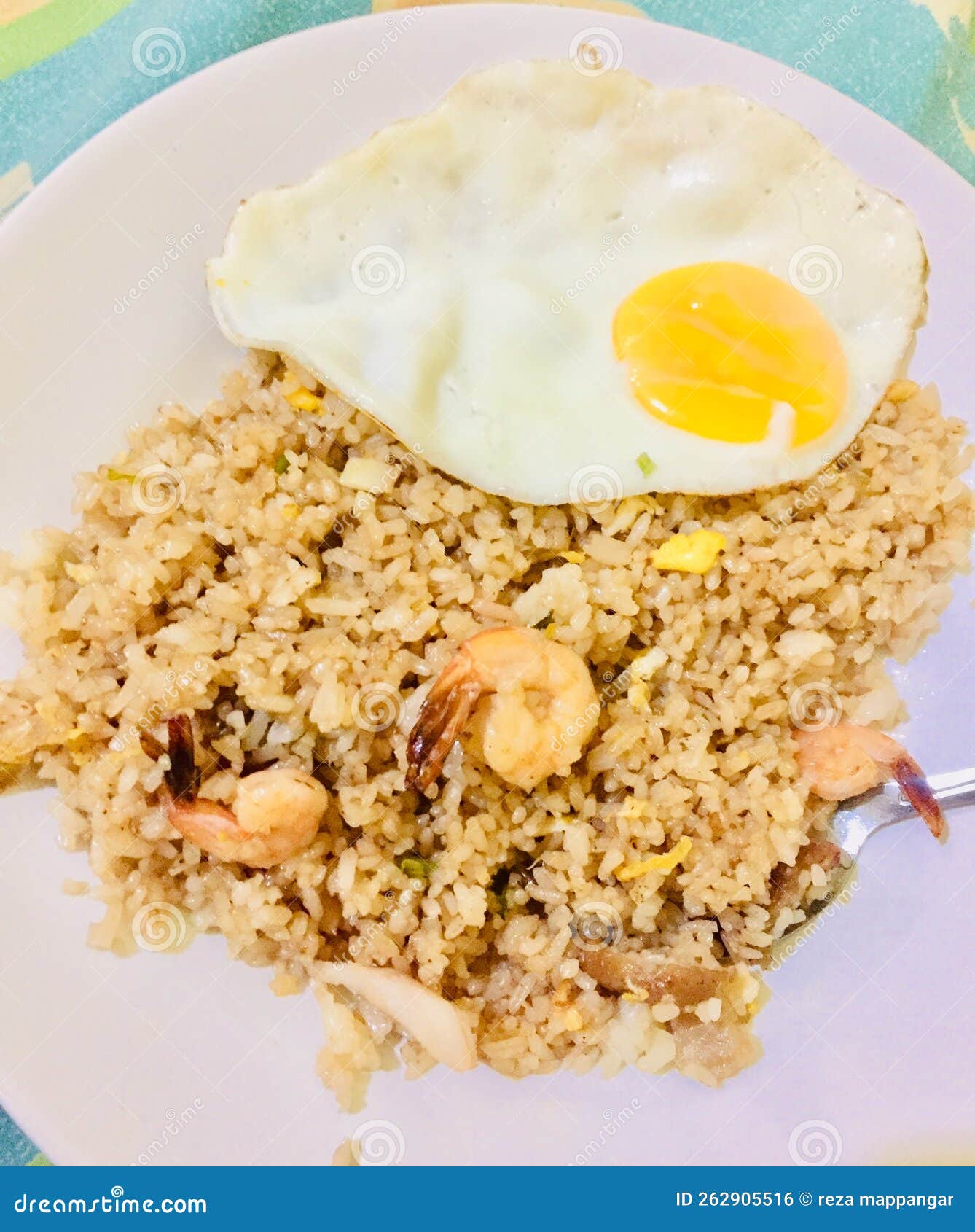 Fried rice breakfast egg stock photo. Image of breakfast - 262905516