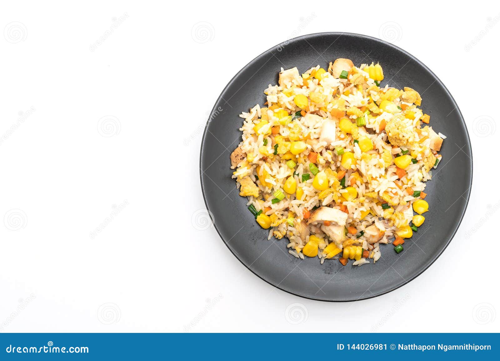 Fried rice with chicken stock image. Image of cooked - 144026981