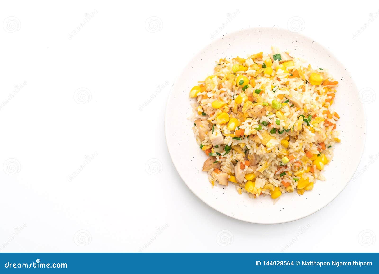 Fried rice with chicken stock photo. Image of meal, fried - 144028564