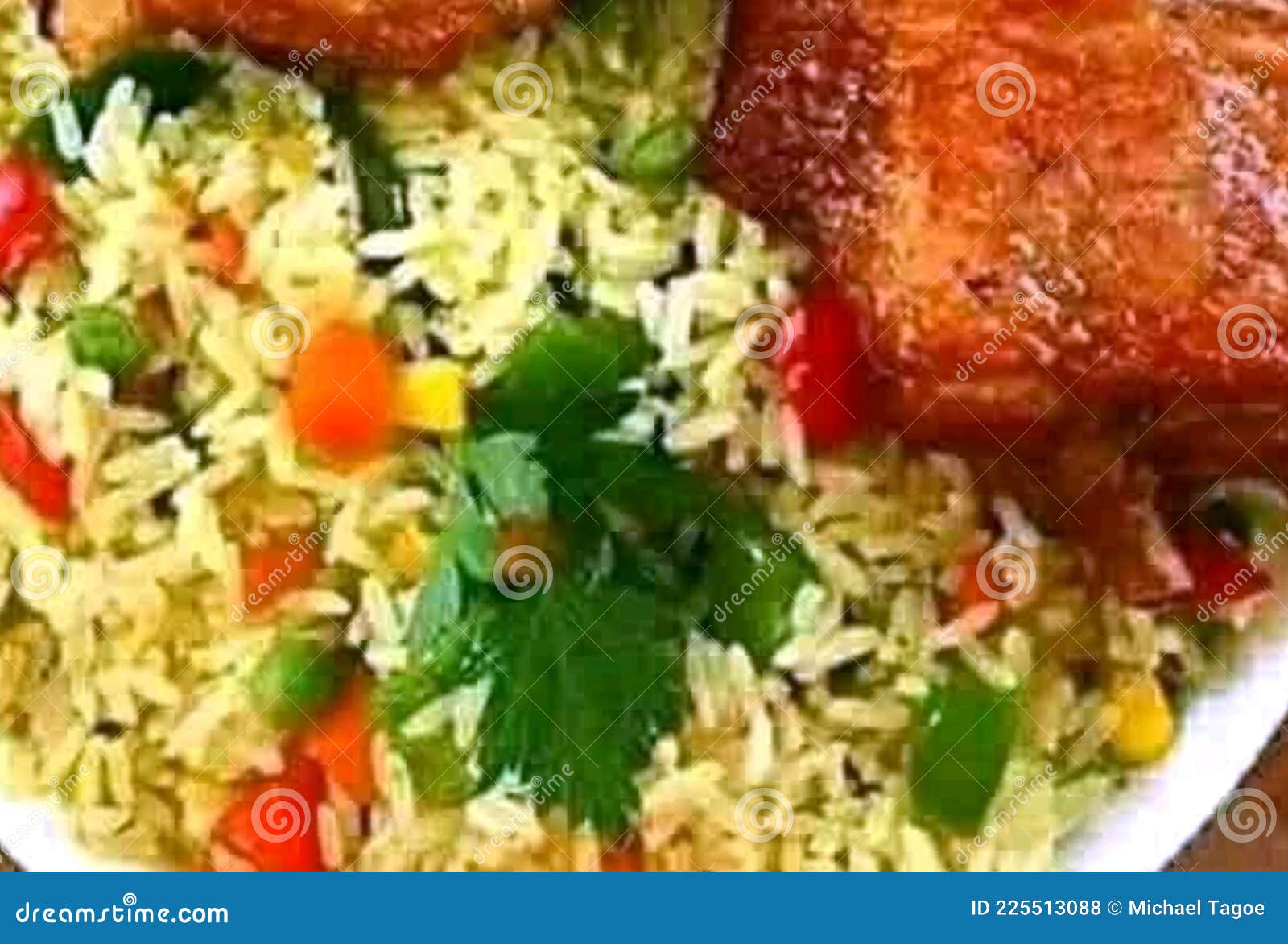 Fried Rice with Chicken Meat. Stock Photo - Image of cuisine ...
