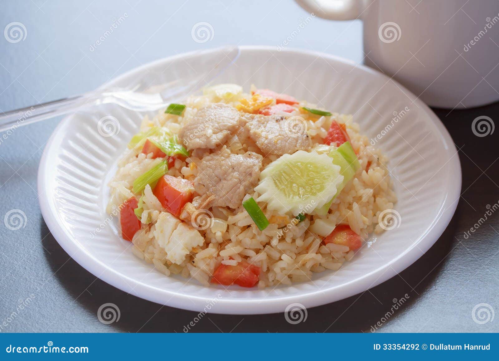 Fried rice. stock photo. Image of cooked, dish, asian - 33354292