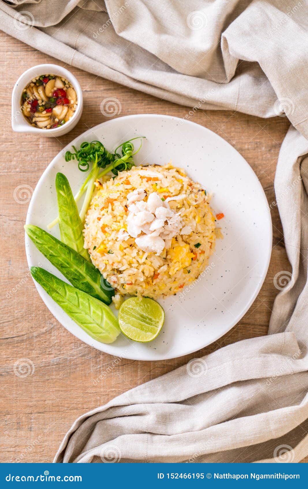 Fried rice with crab stock image. Image of organic, cooking - 152466195