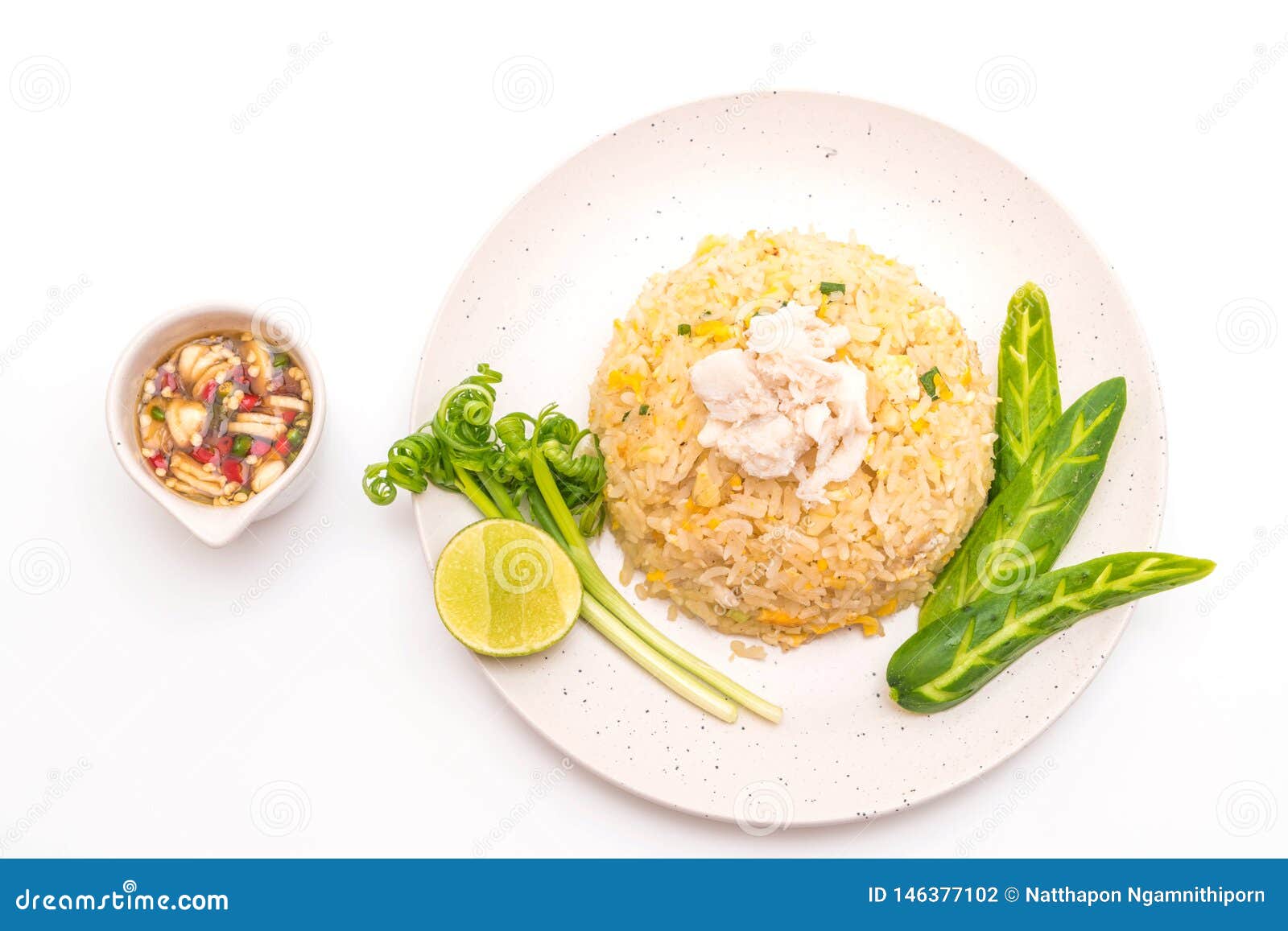 Fried rice with crab stock photo. Image of meal, fried - 146377102