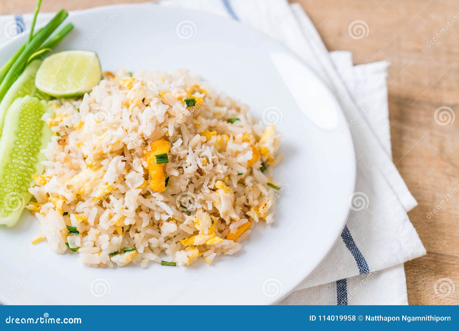 Fried rice with Crab stock photo. Image of asia, asian - 114019958