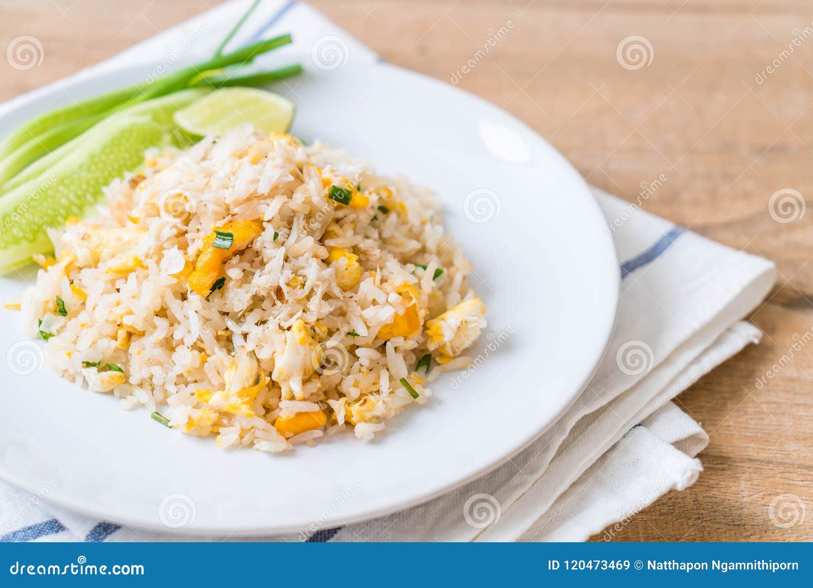 Fried rice with Crab stock image. Image of asia, fresh - 120473469