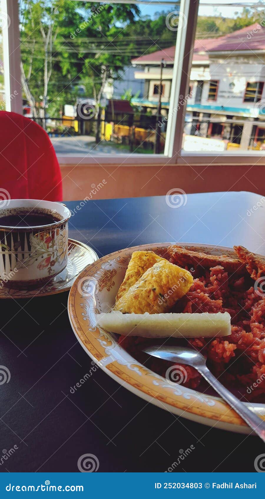 Fried Rice with a Cup of Coffee Stock Image - Image of rice, coffee ...