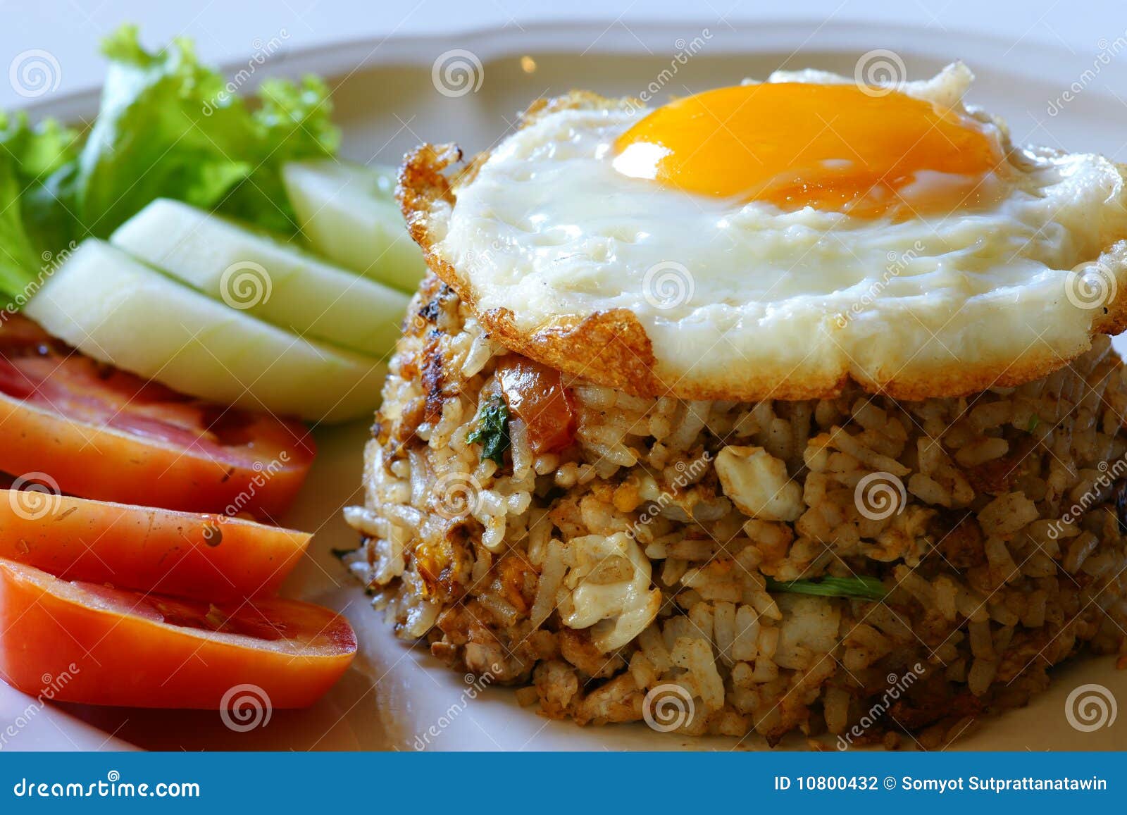 Fried rice with egg stock photo. Image of rice, fried - 10800432