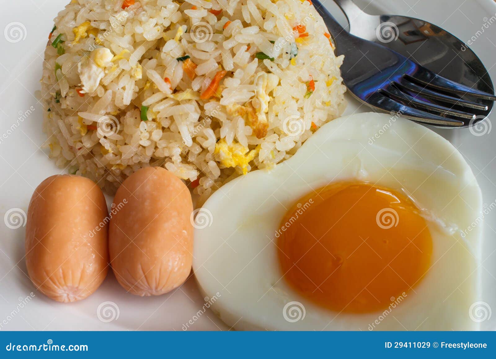 Fried rice and egg stock image. Image of fiber, fried - 29411029