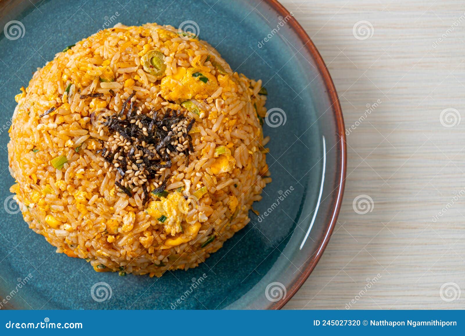 Fried Rice with Egg in Korean Style Stock Photo - Image of goreng, asia ...