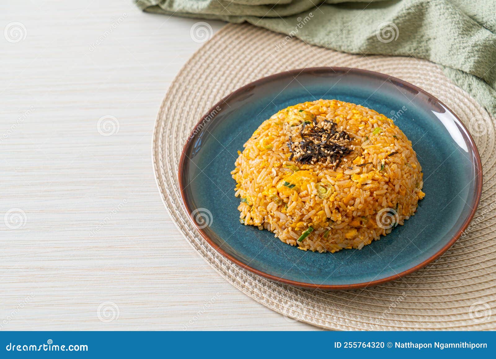 Fried Rice with Egg in Korean Style Stock Photo - Image of pickled ...