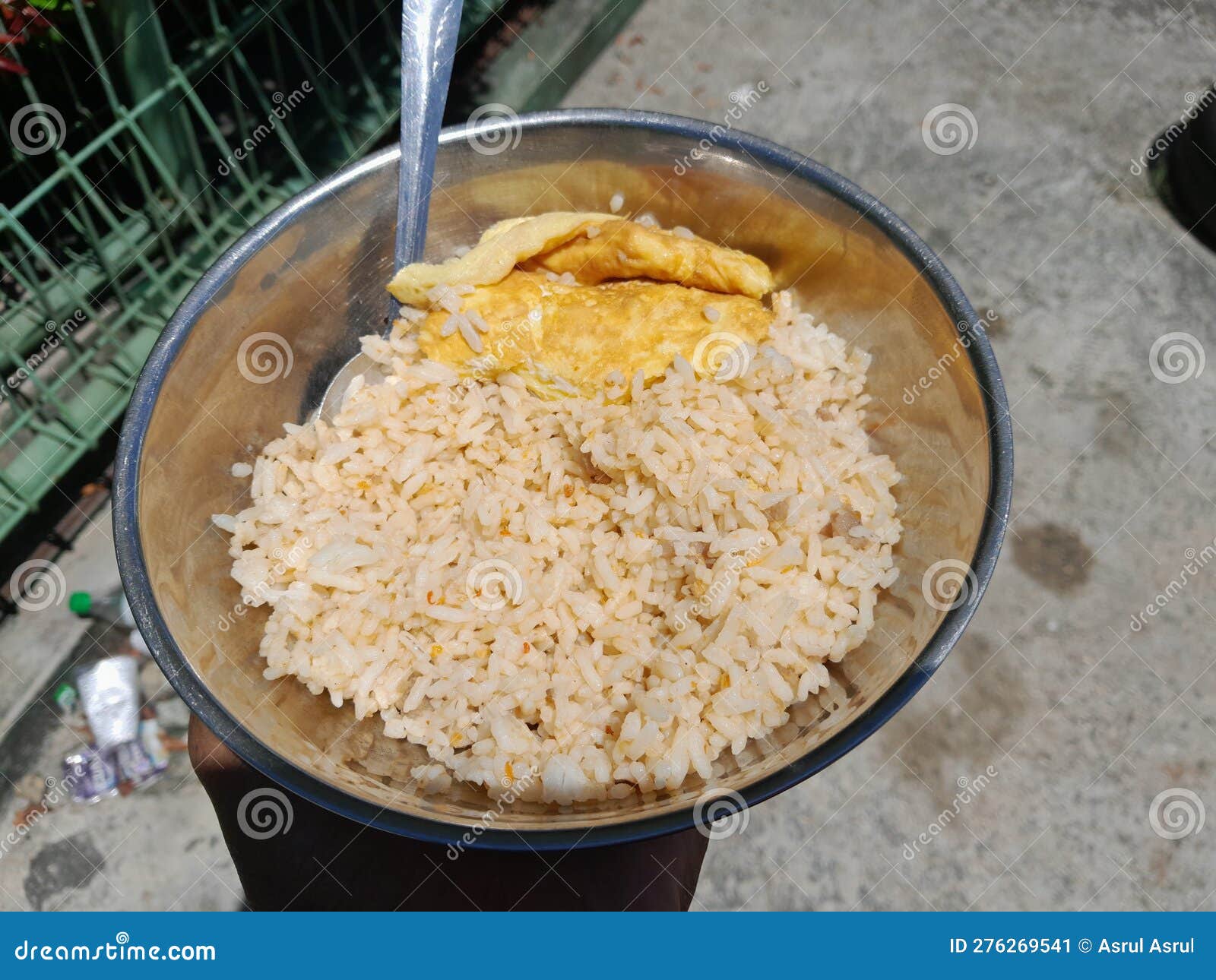Fried Rice Eggs Under Very Hot Sun Tricks Stock Image - Image of tricks ...