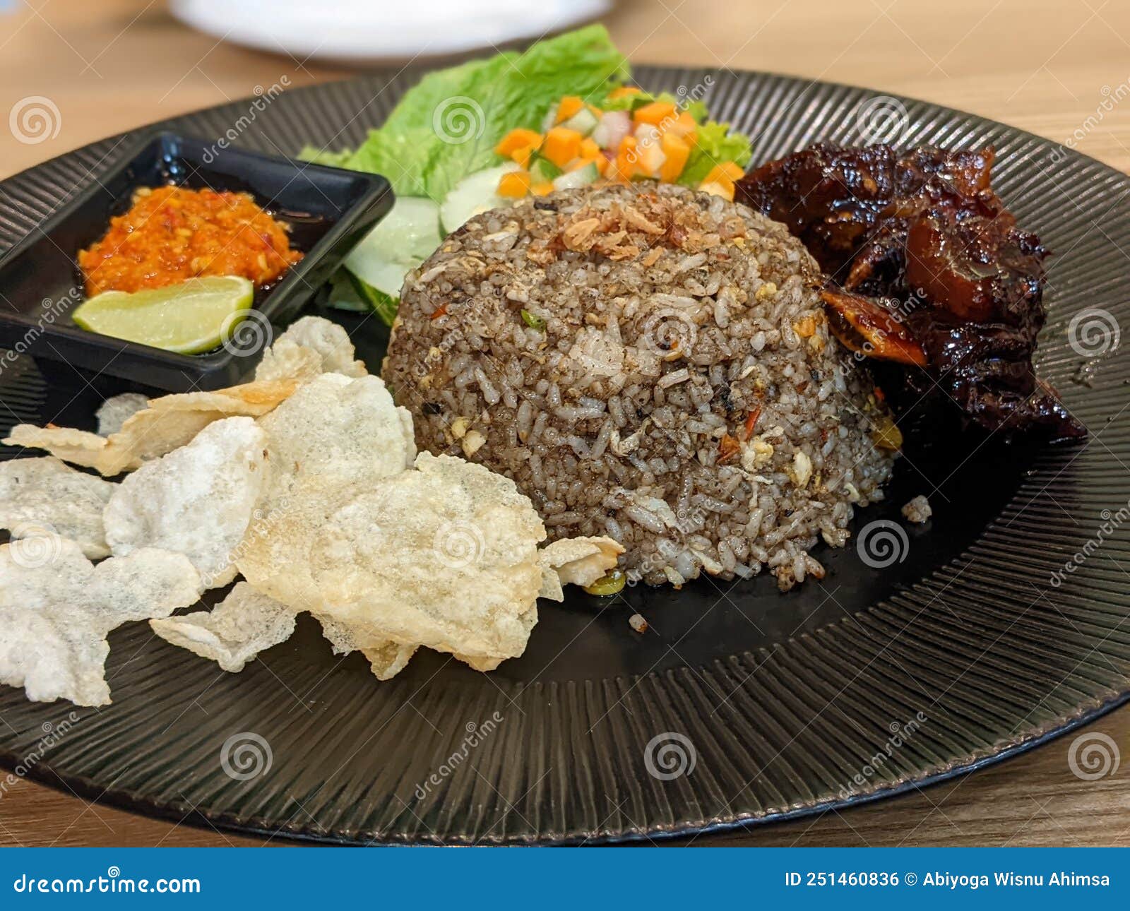 Fried Rice with Grilled Ribs Stock Photo - Image of dish, restaurant ...