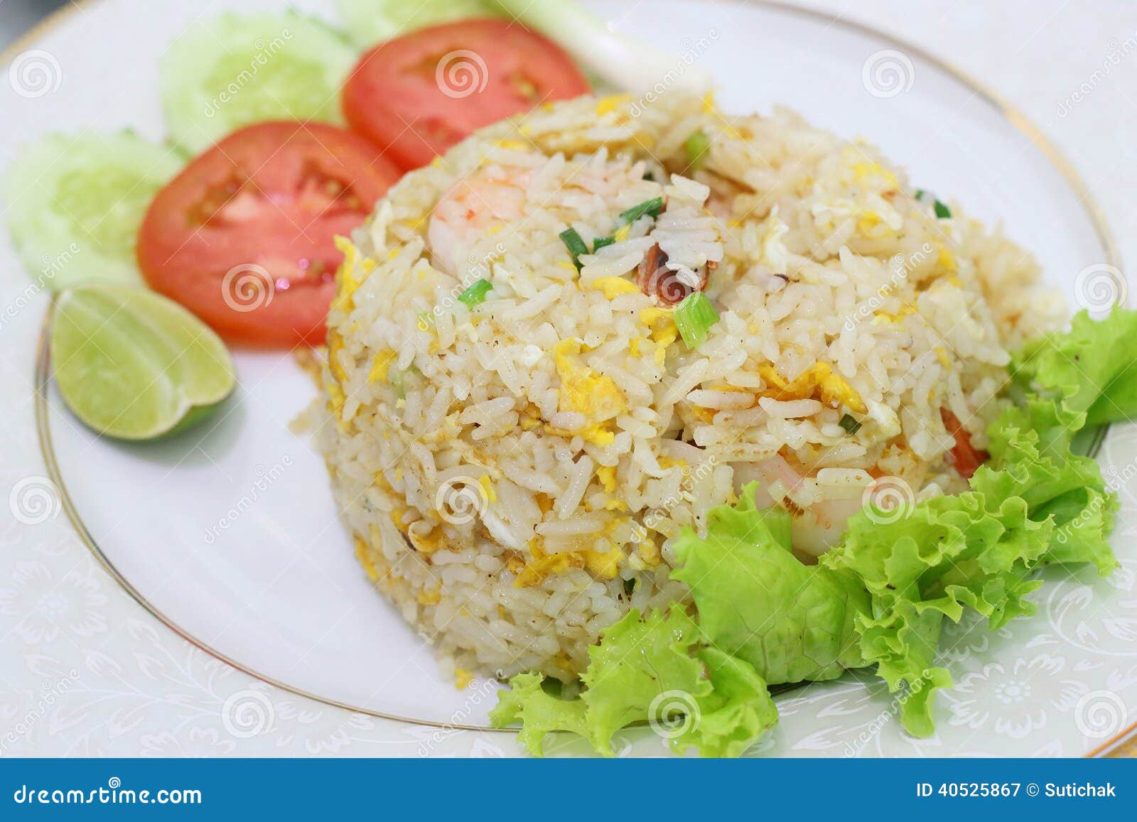 Fried Rice, Menu of Local Food in Thailand Stock Image - Image of ...