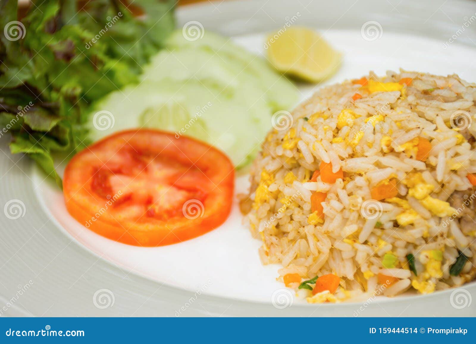 Fried Rice Mix with Egg and Vegetable Stock Photo - Image of healthy ...