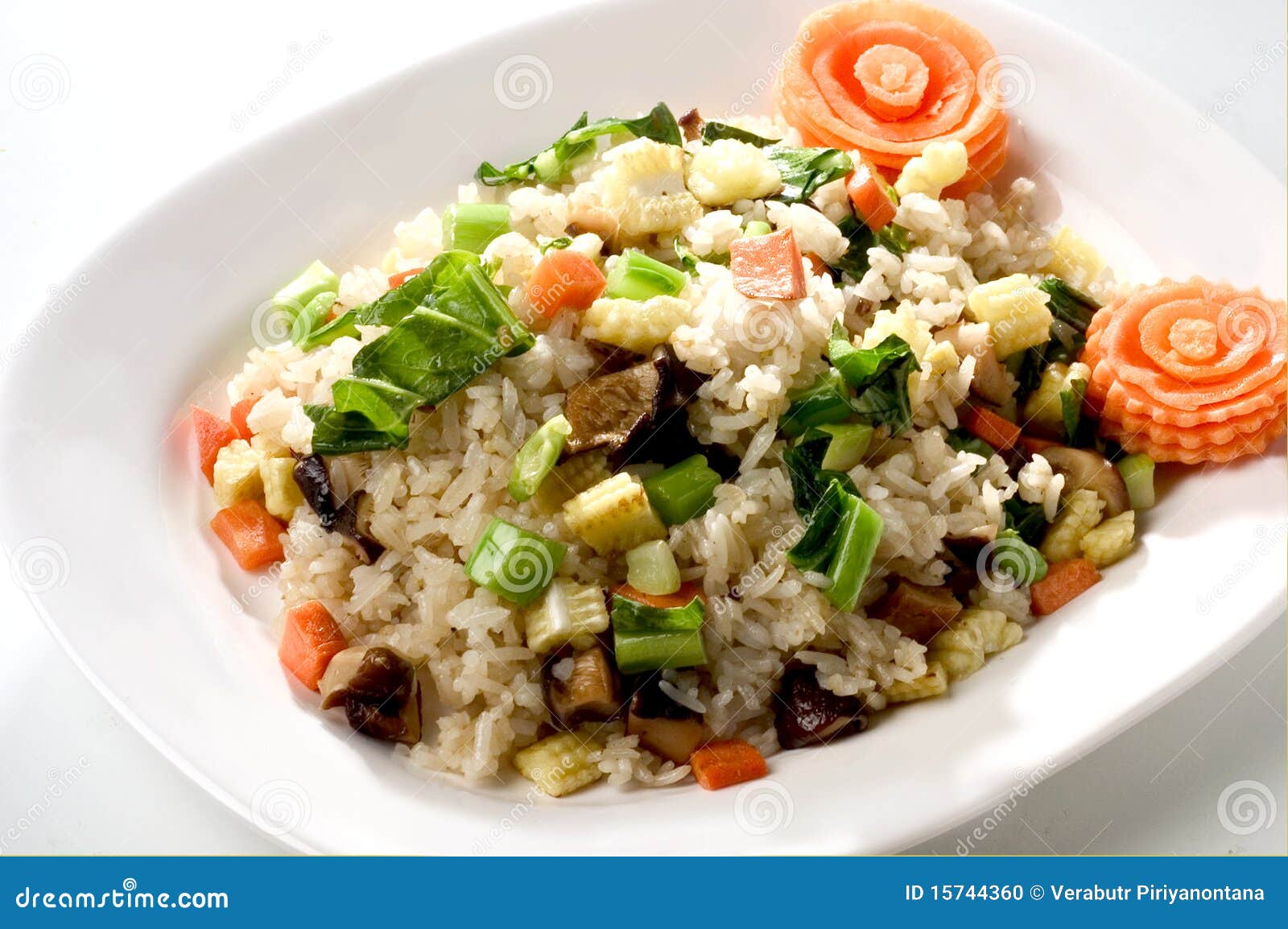 Fried rice mixed vegetable stock photo. Image of rice - 15744360