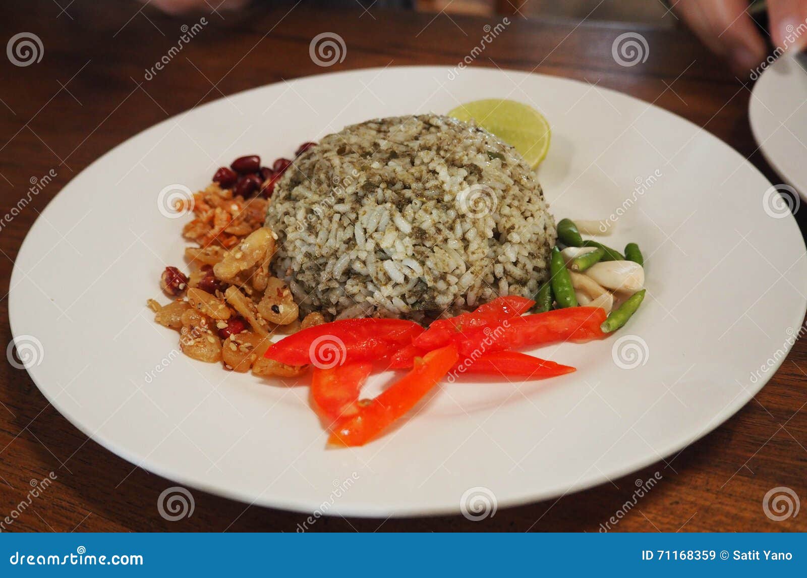 Fried rice Myanmar stock image. Image of pepper, rice - 71168359