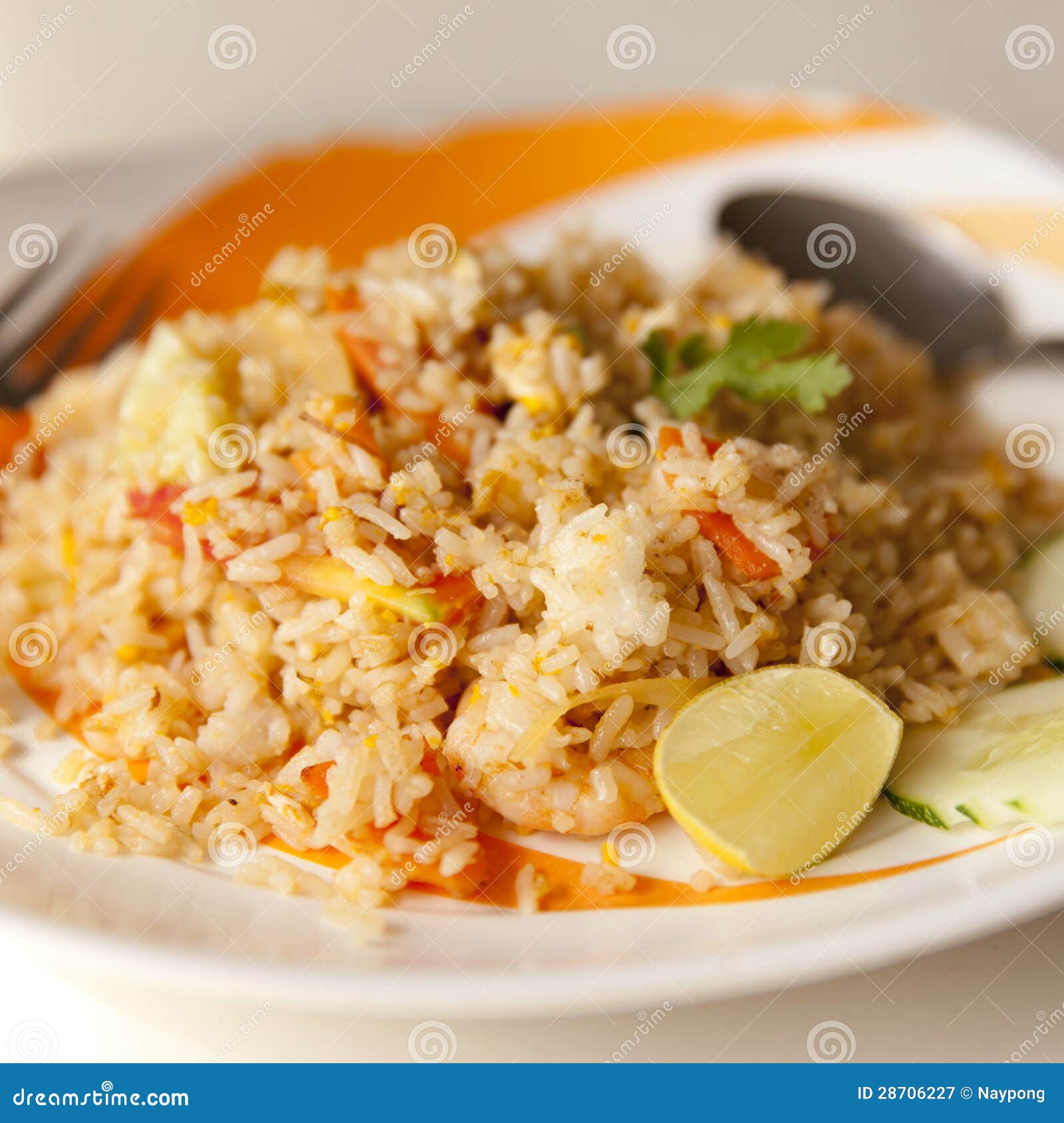 Fried rice plate stock image. Image of gourmet, corn - 28706227