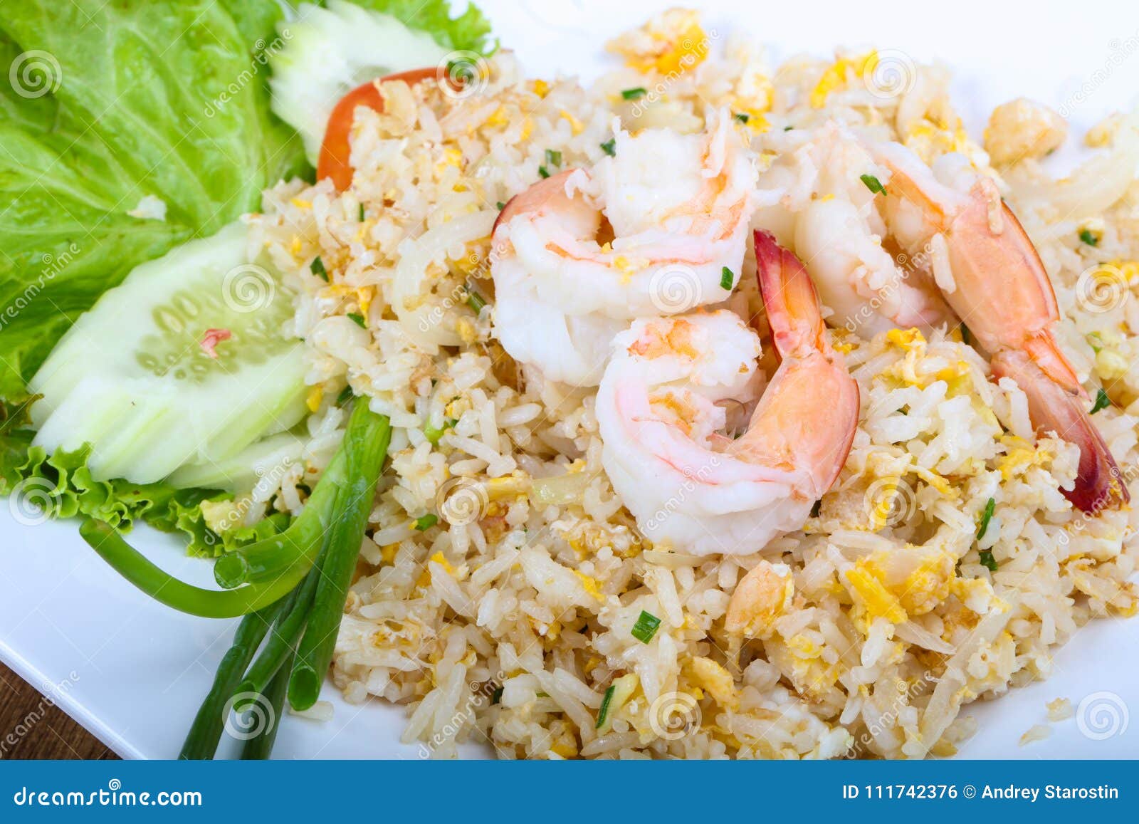 Fried rice with prawn stock photo. Image of chinese - 111742376