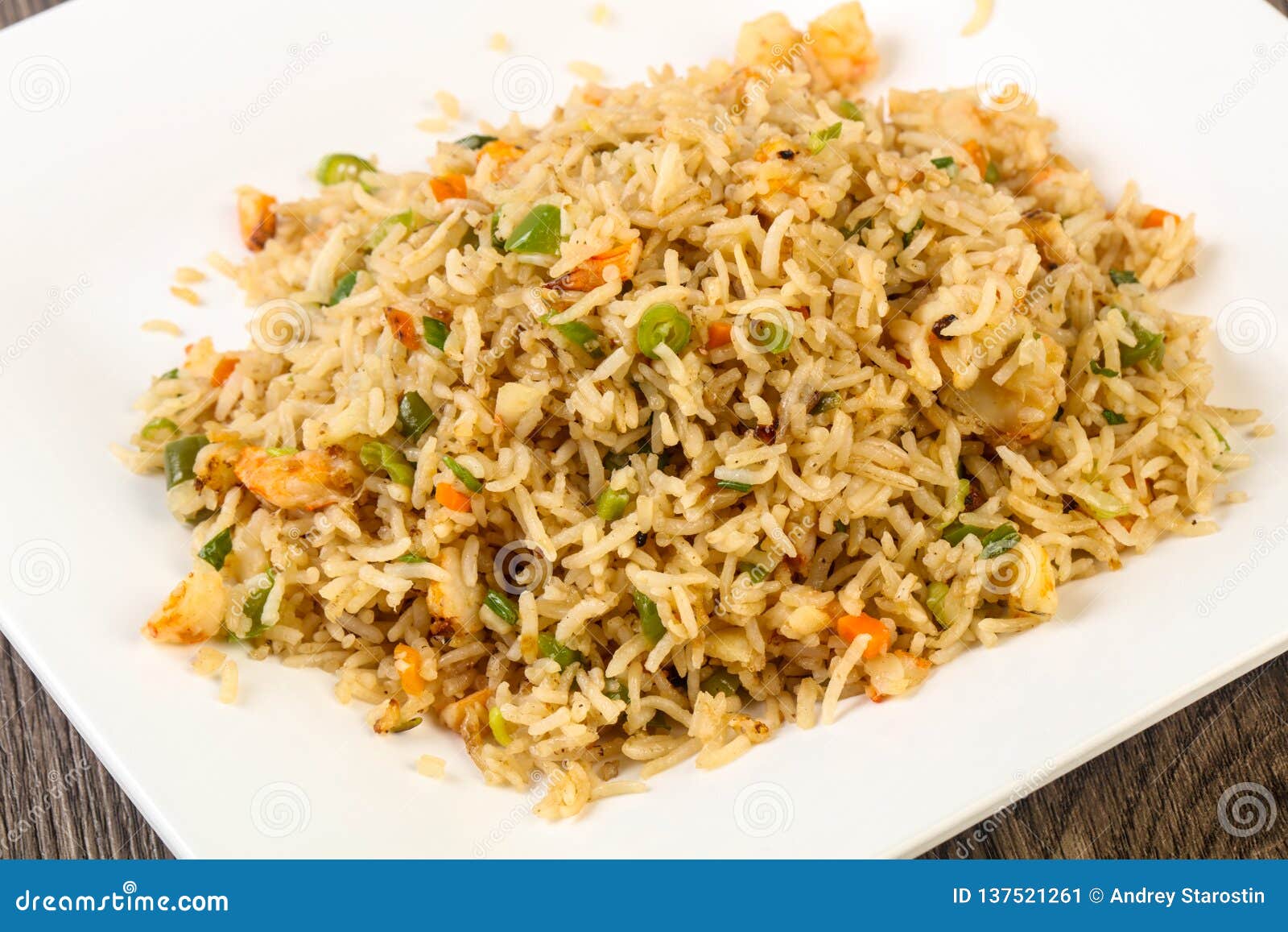 Fried rice with prawn stock image. Image of delicious - 137521261