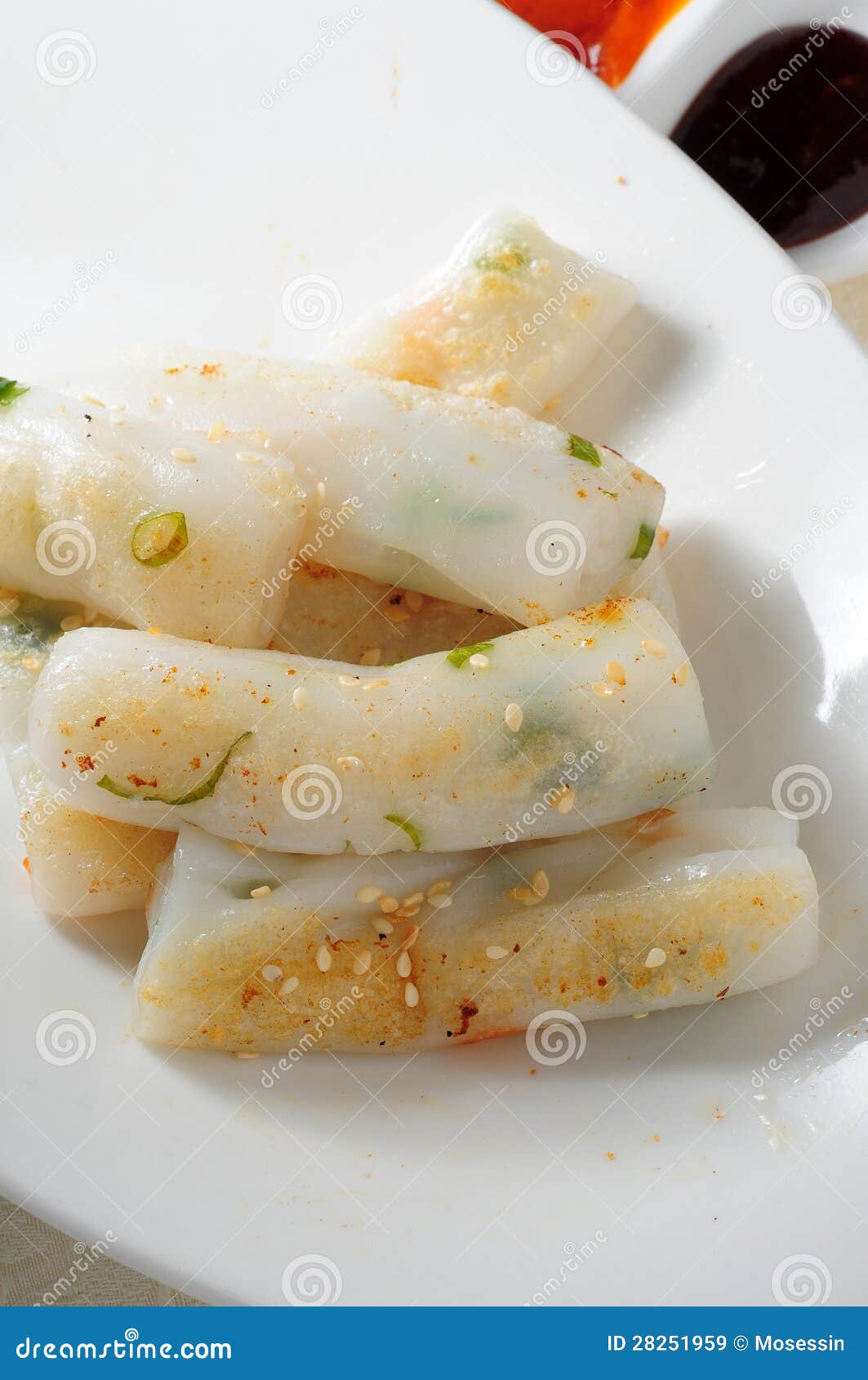 Fried rice roll dim sum stock image. Image of oyster - 28251959