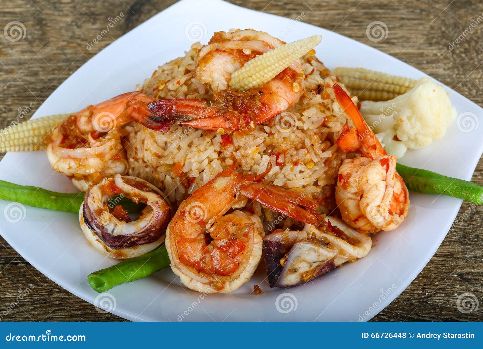 Fried rice with seafood stock photo. Image of asia, savory - 66726448