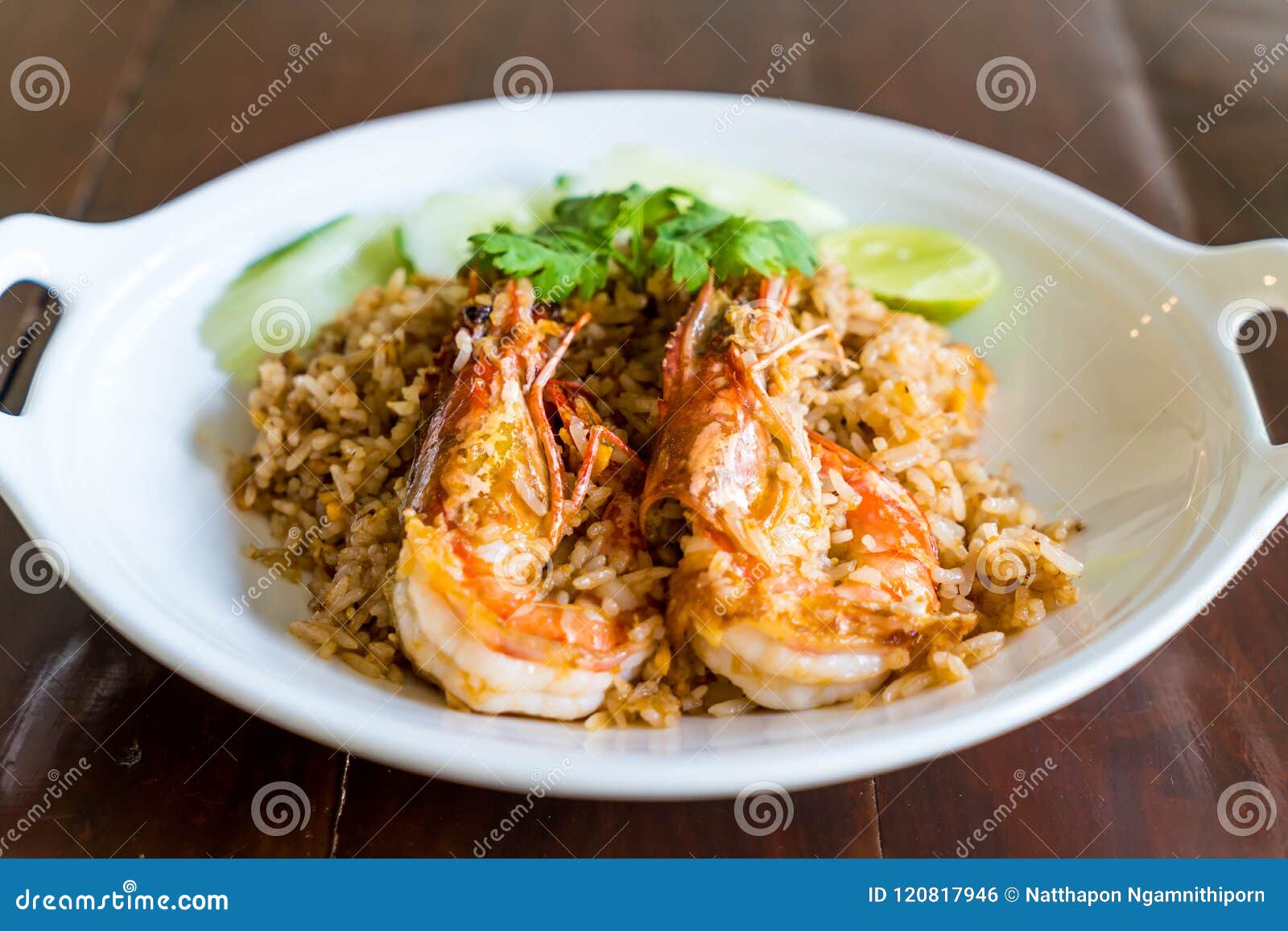 Fried Rice with Shrimp Paste Stock Photo - Image of vegetable, chinese ...