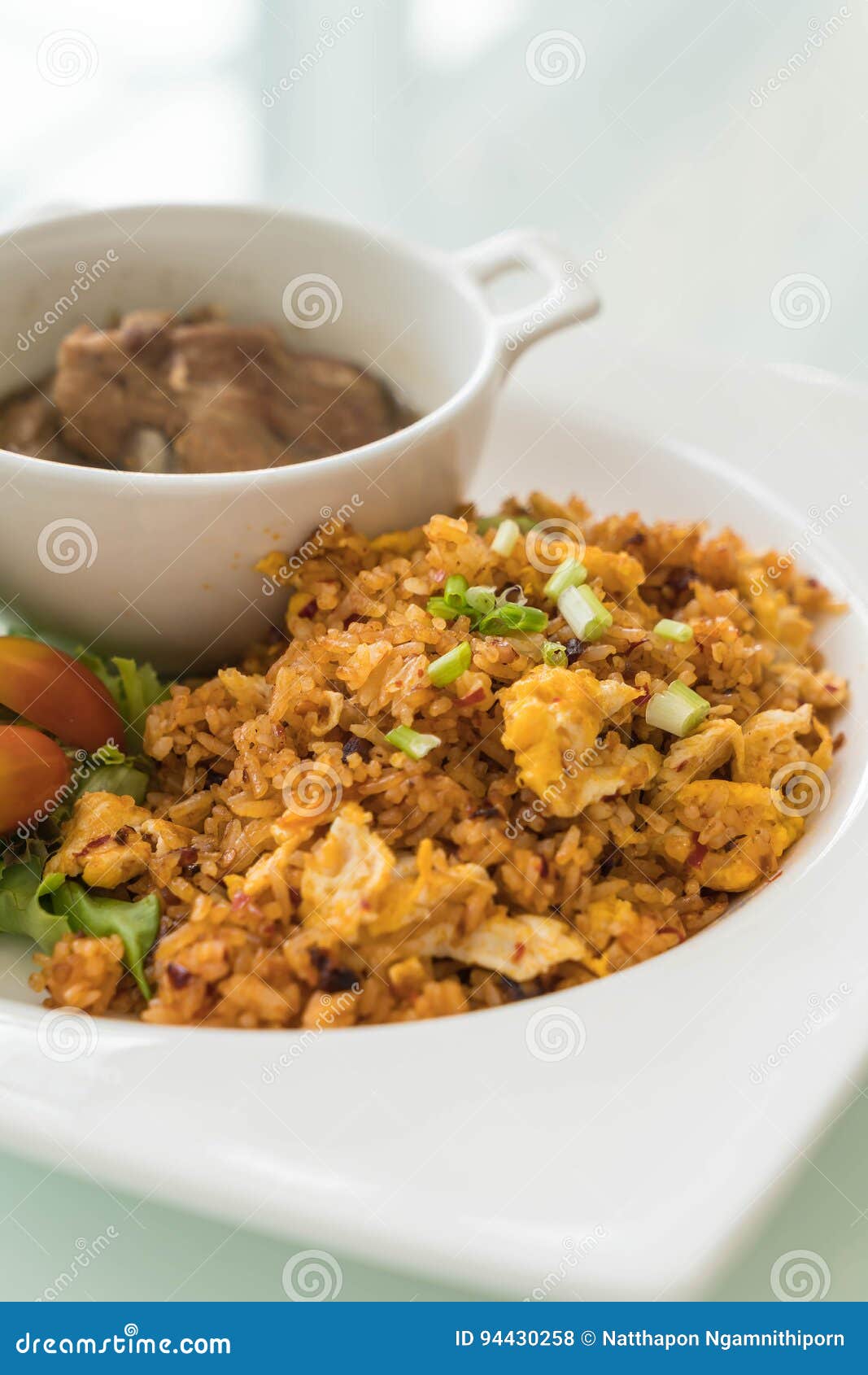 Fried Rice with Steamed Pork Ribs Stock Photo - Image of delicious ...